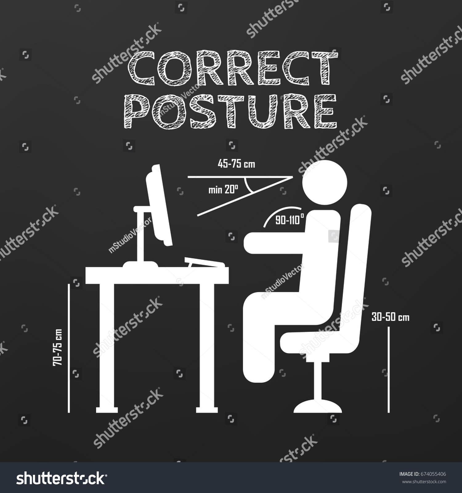 Correct Bad Spine Sitting Posture Vector: vector de stock (libre de ... Correct Bad Spine Sitting Posture Vector: vector de stock (libre de ...