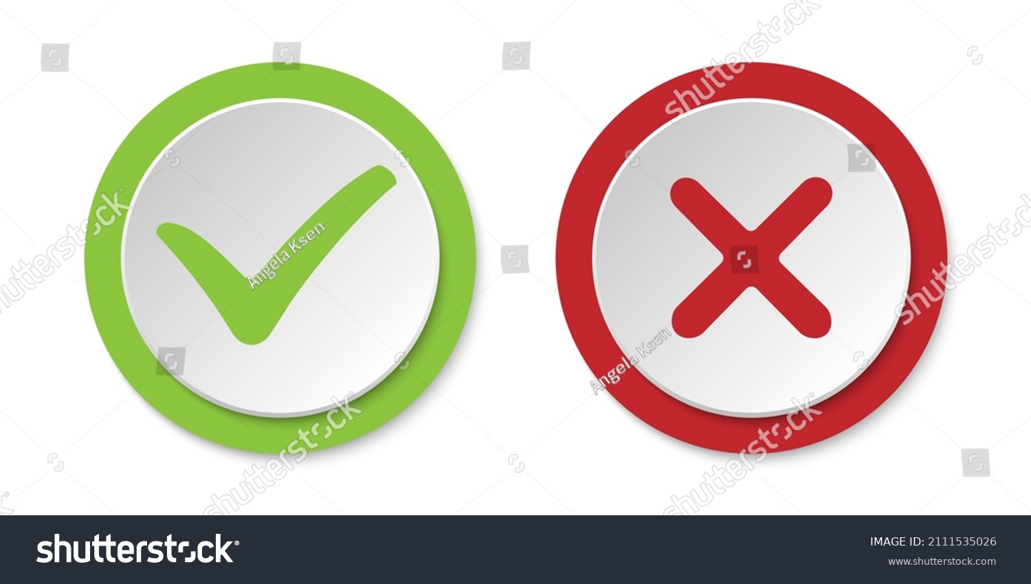 Correct Incorrect Sign Check Mark Sticker Stock Vector (Royalty Free ... Correct Incorrect Sign Check Mark Sticker Stock Vector (Royalty Free ...