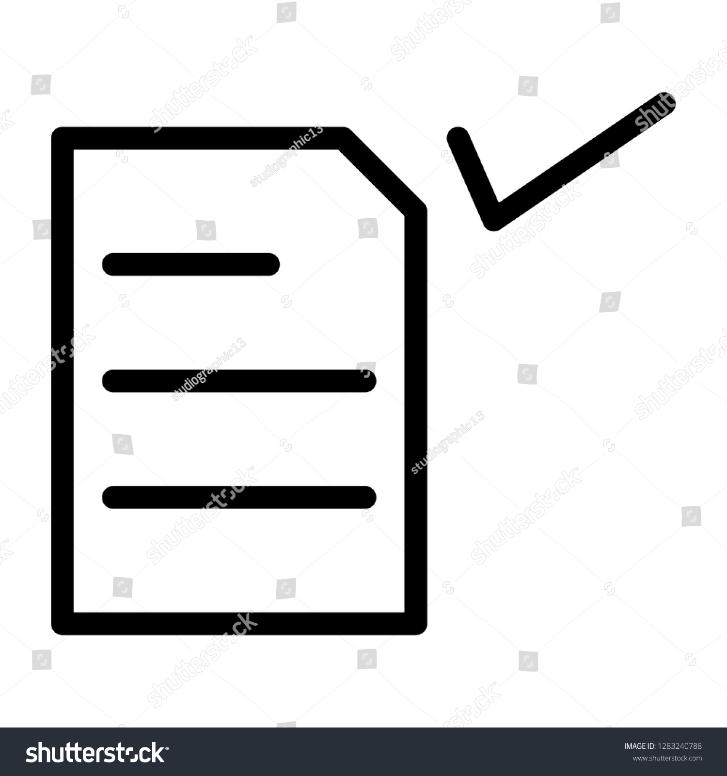 Correct Icon Vector Stock Vector (Royalty Free) 1283240788