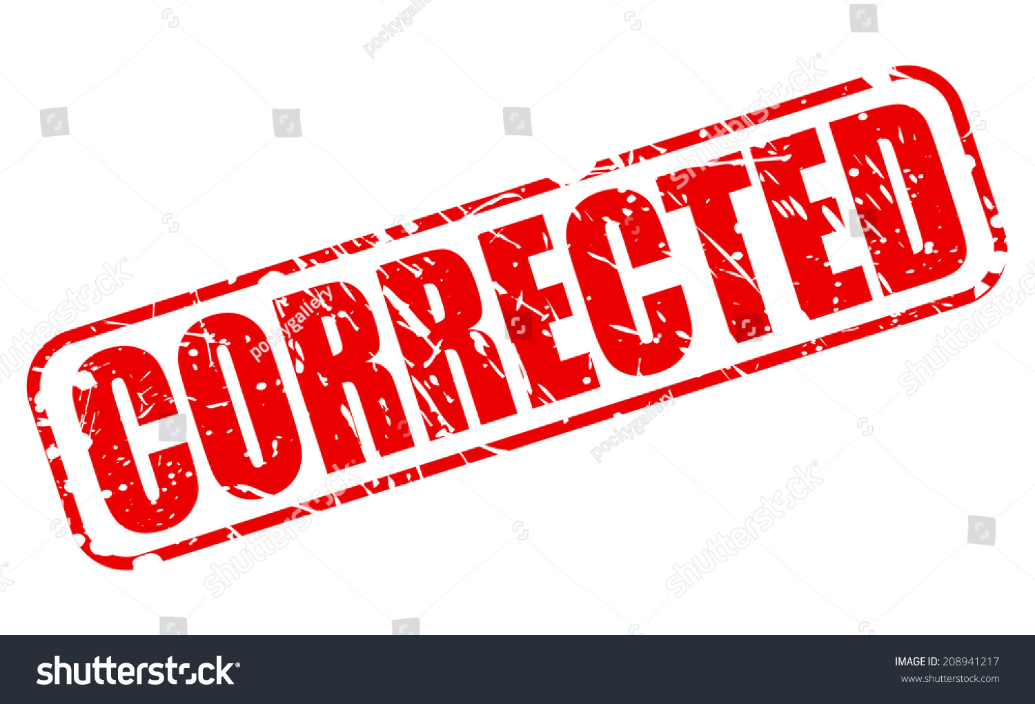 Corrected Red Stamp Text On White: เวกเตอร์สต็อก (ปลอดค่าลิขสิทธิ์ ...