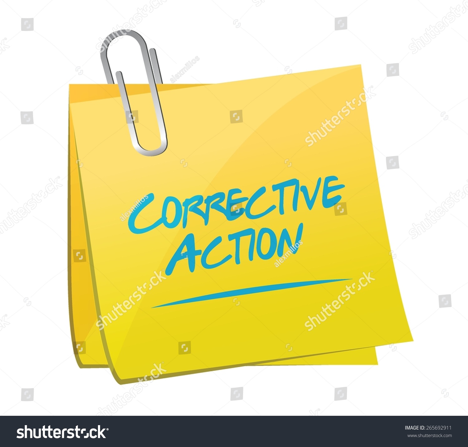 Corrective Action Memo Sign Stock Vector (Royalty Free) 265692911