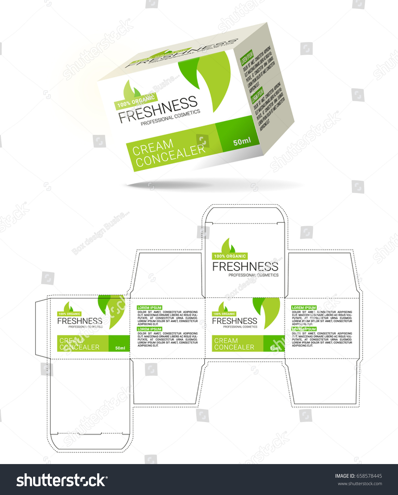 Cosmetic Packaging Design Cut Stock Vector (Royalty Free) 658578445 ...