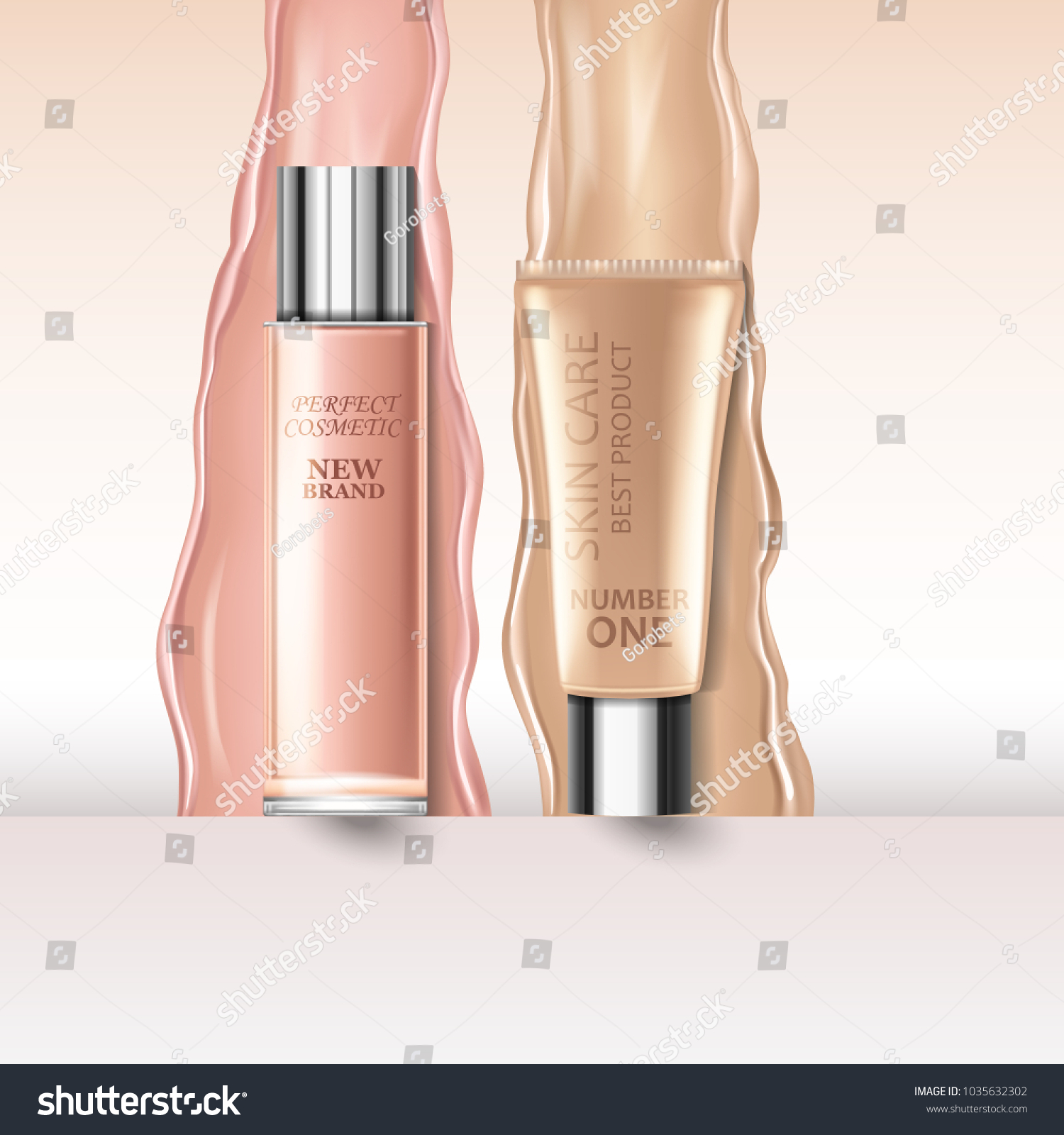 Cosmetic Realistic Vector Stock Vector (Royalty Free) 1035632302