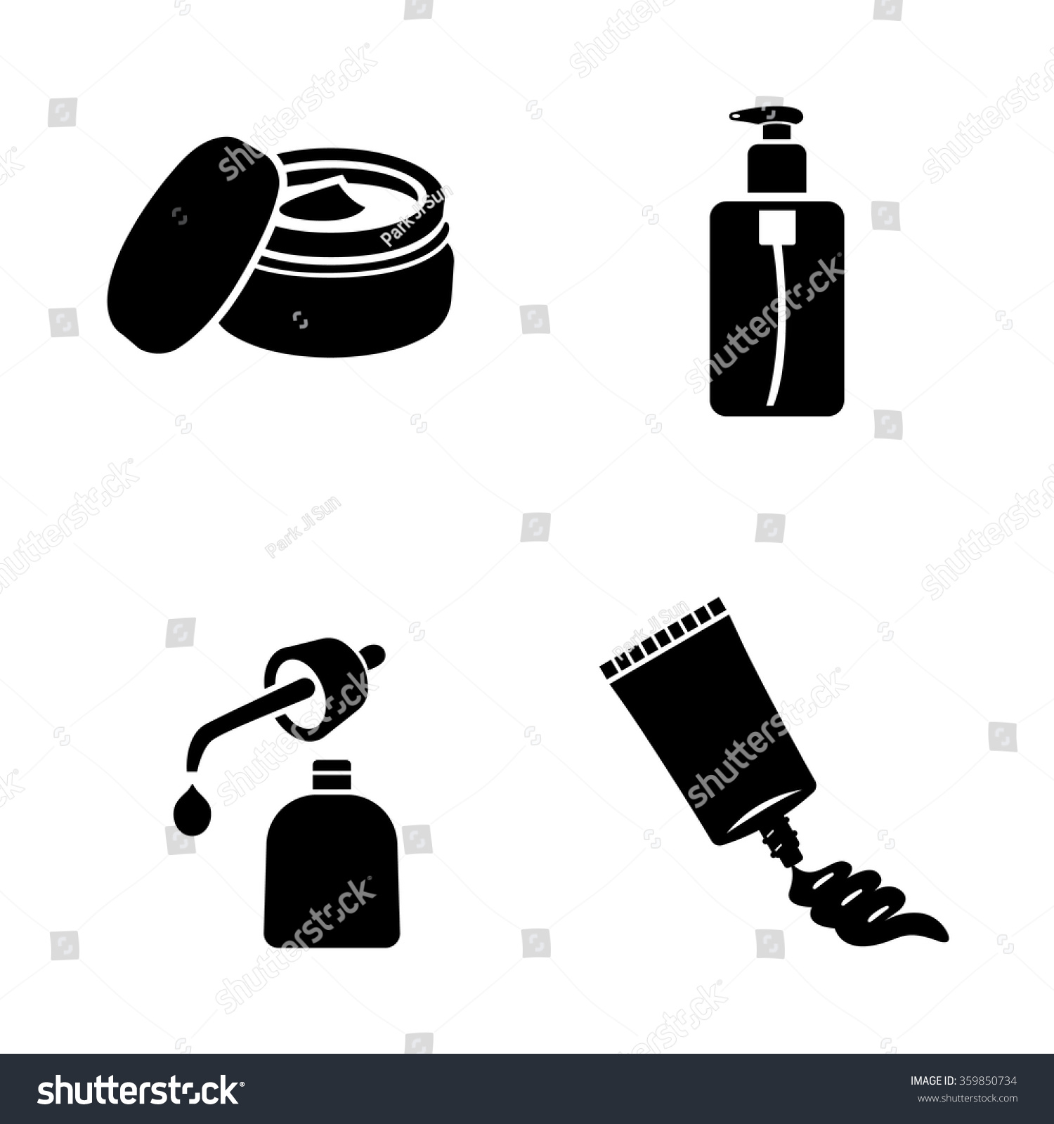 Cosmetic Vector Icons Stock Vector (Royalty Free) 359850734