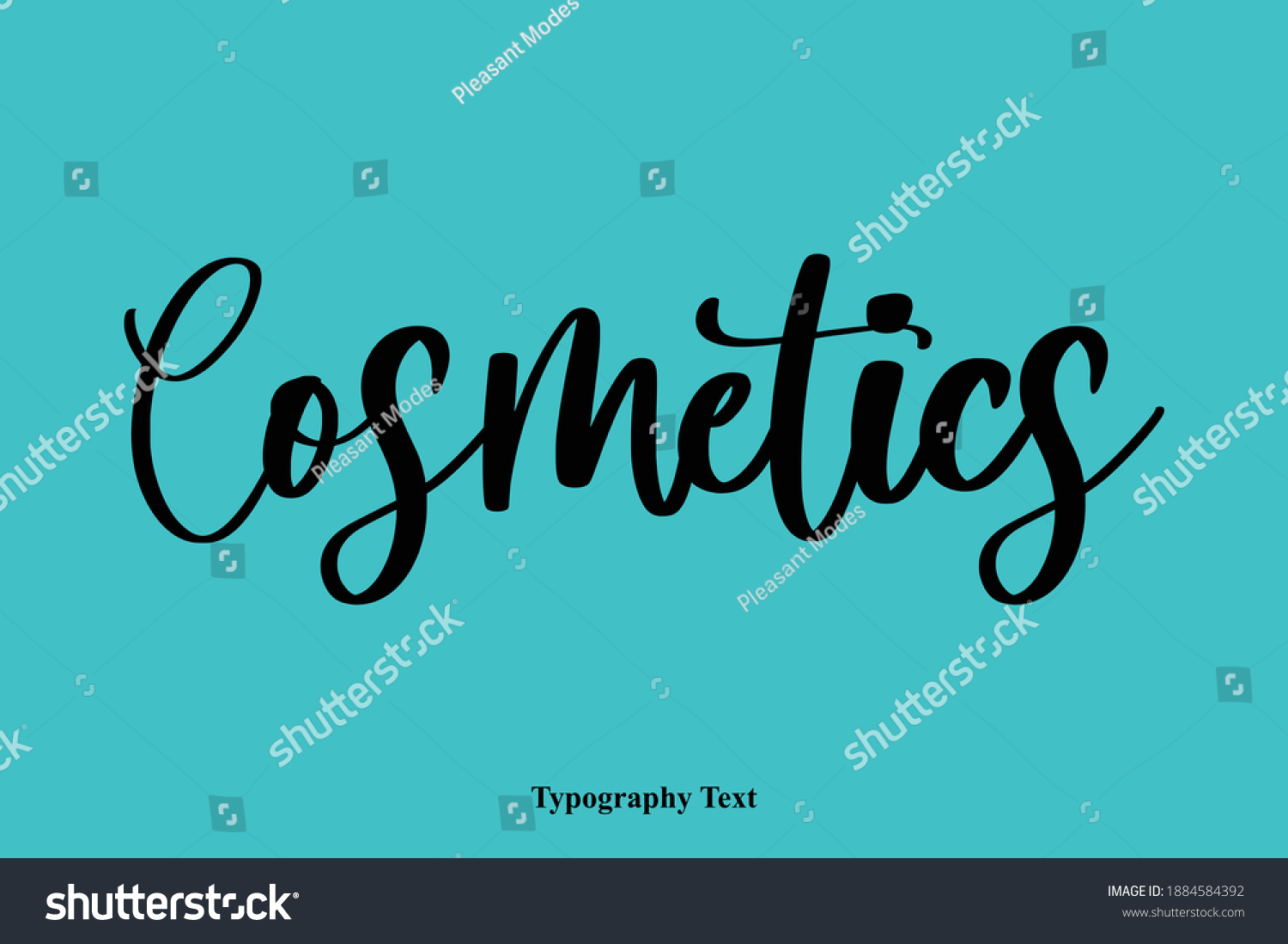 Cosmetics Elegant Cursive Typography Text On Stock Vector (Royalty Free ...