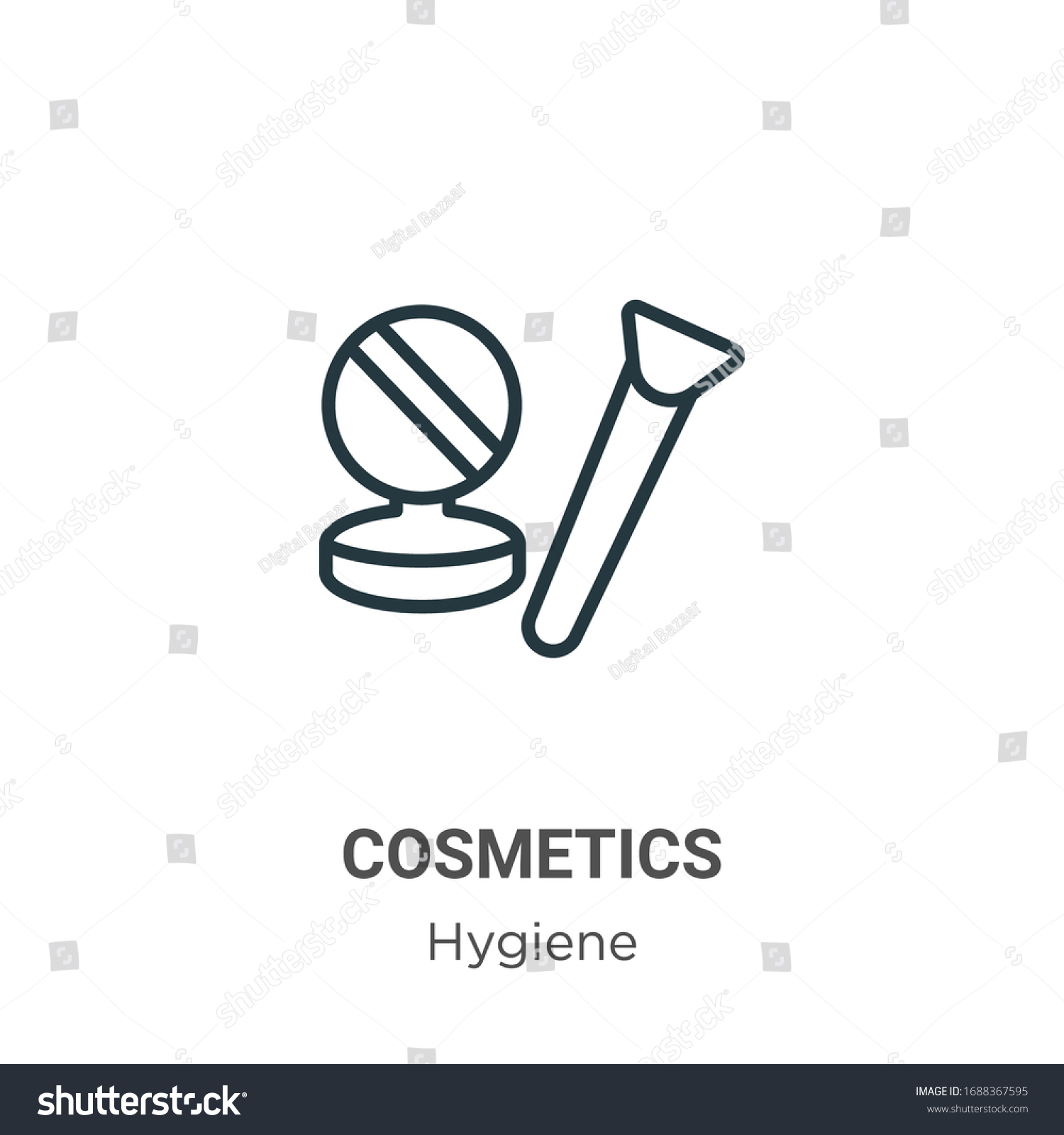 Cosmetics Outline Vector Icon Thin Line Stock Vector (Royalty Free ...