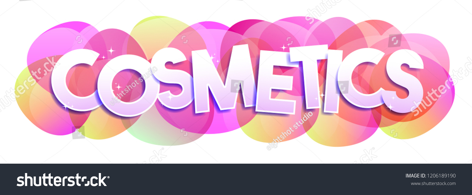 Cosmetics Word Vector Design Stock Vector (Royalty Free) 1206189190 ...