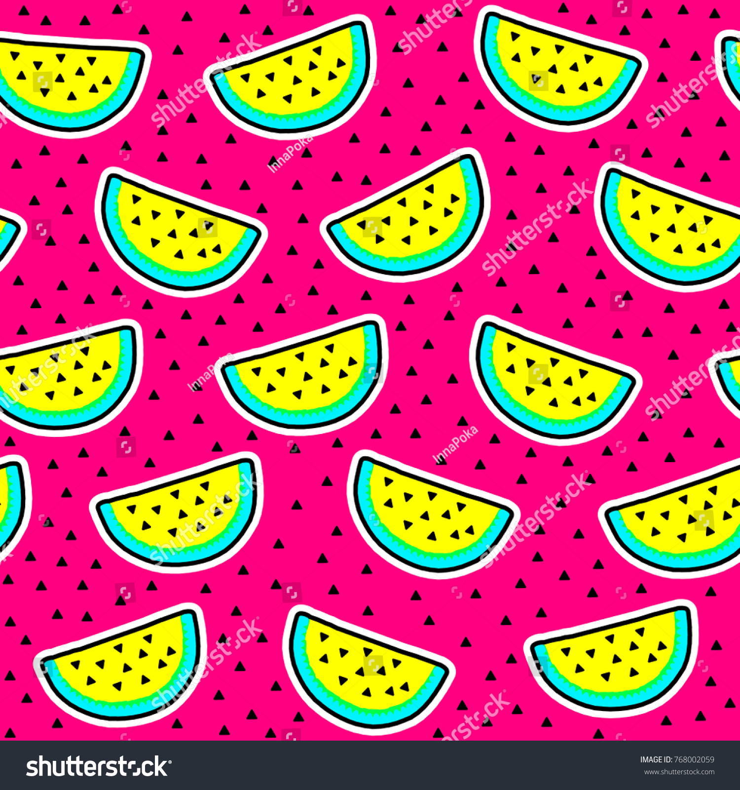 Cosmic Crazy Watermelon Seamless Pattern Stock Vector (Royalty Free ...