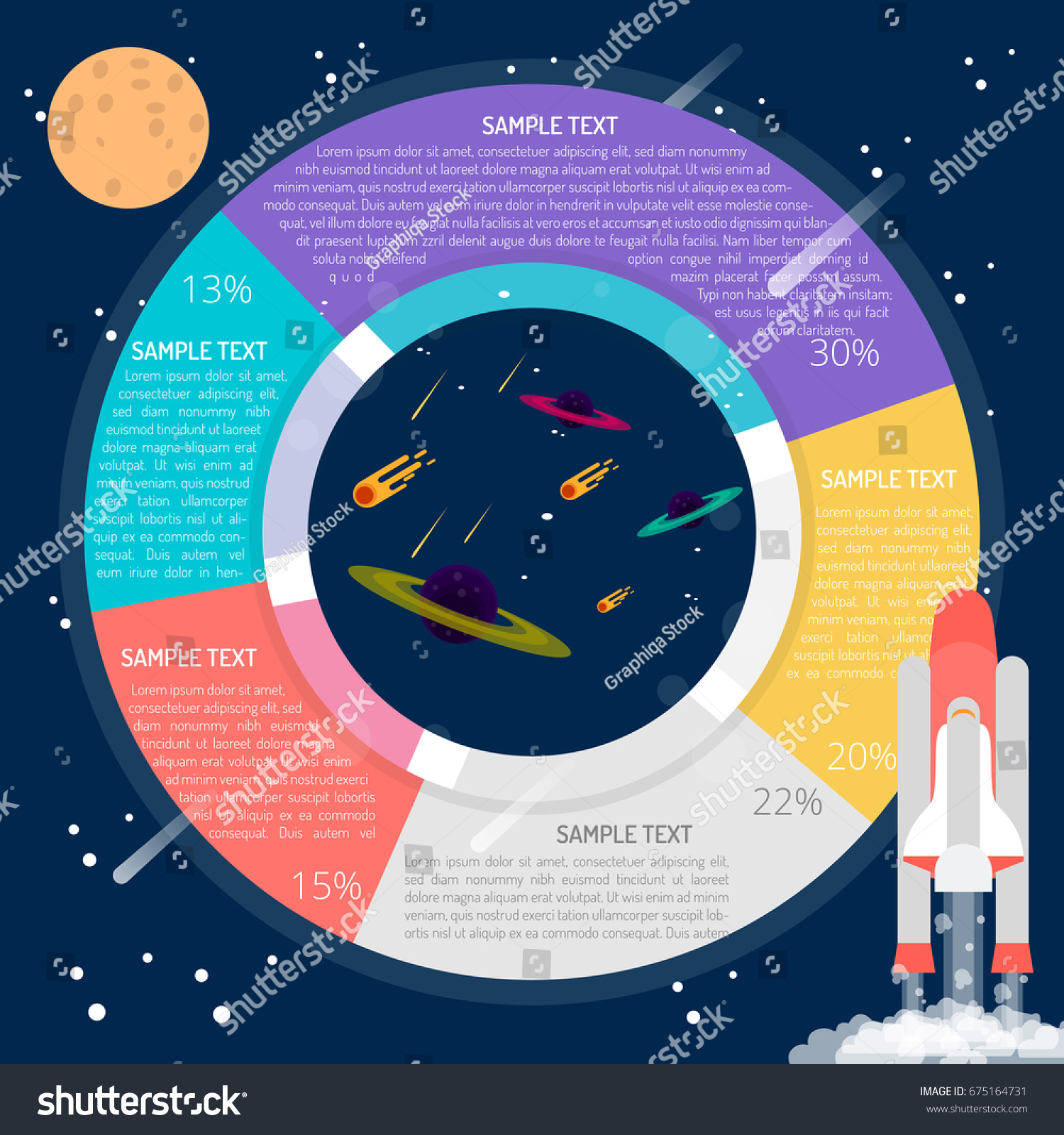 Cosmic Infographic Stock Vector (Royalty Free) 675164731