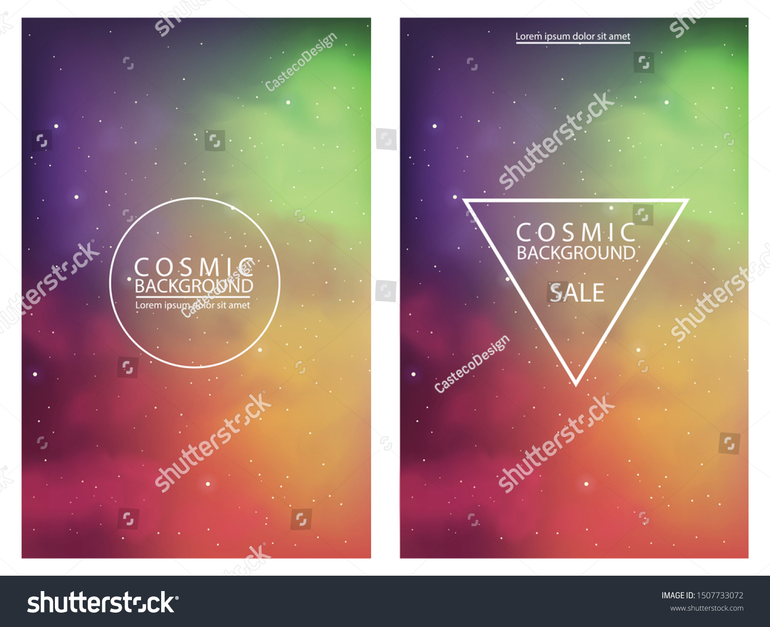 Cosmic Theme Background Abstract Colors On Stock Vector (Royalty Free ...