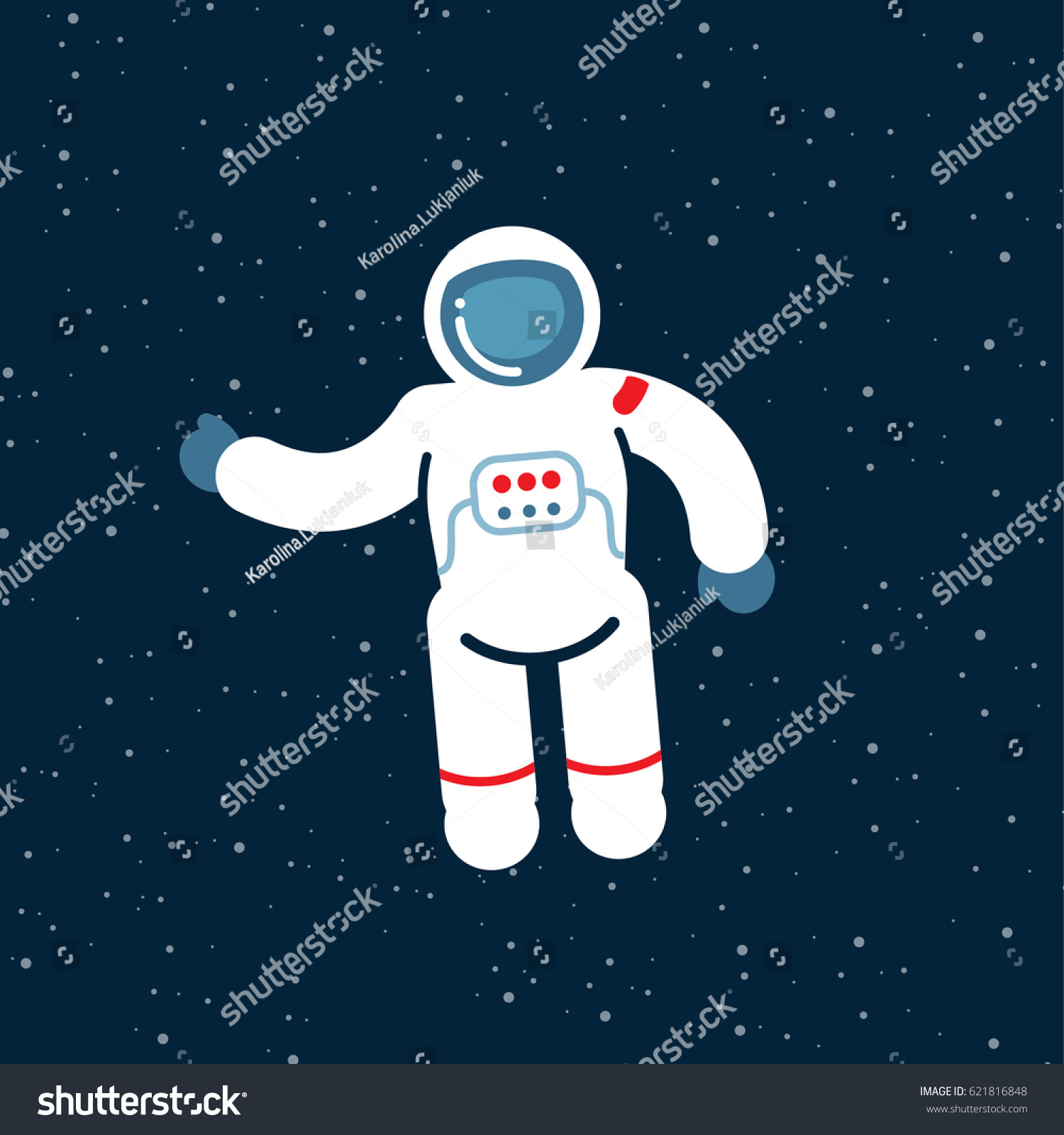 Cosmonaut Universe Vector Graphics Stock Vector (Royalty Free ...