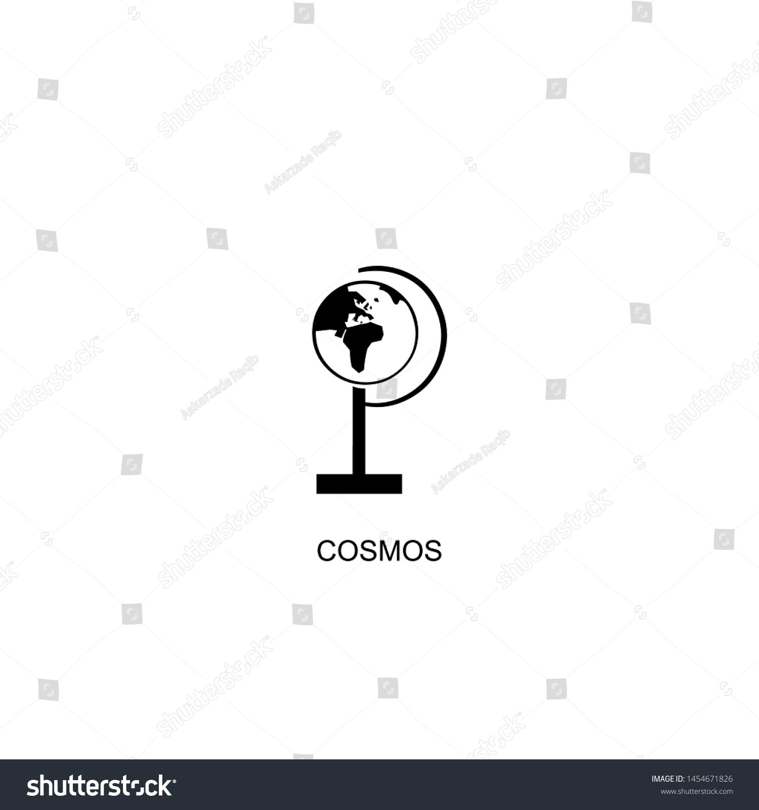 Cosmos Icon Vector Black Design Stock Vector (Royalty Free) 1454671826 ...