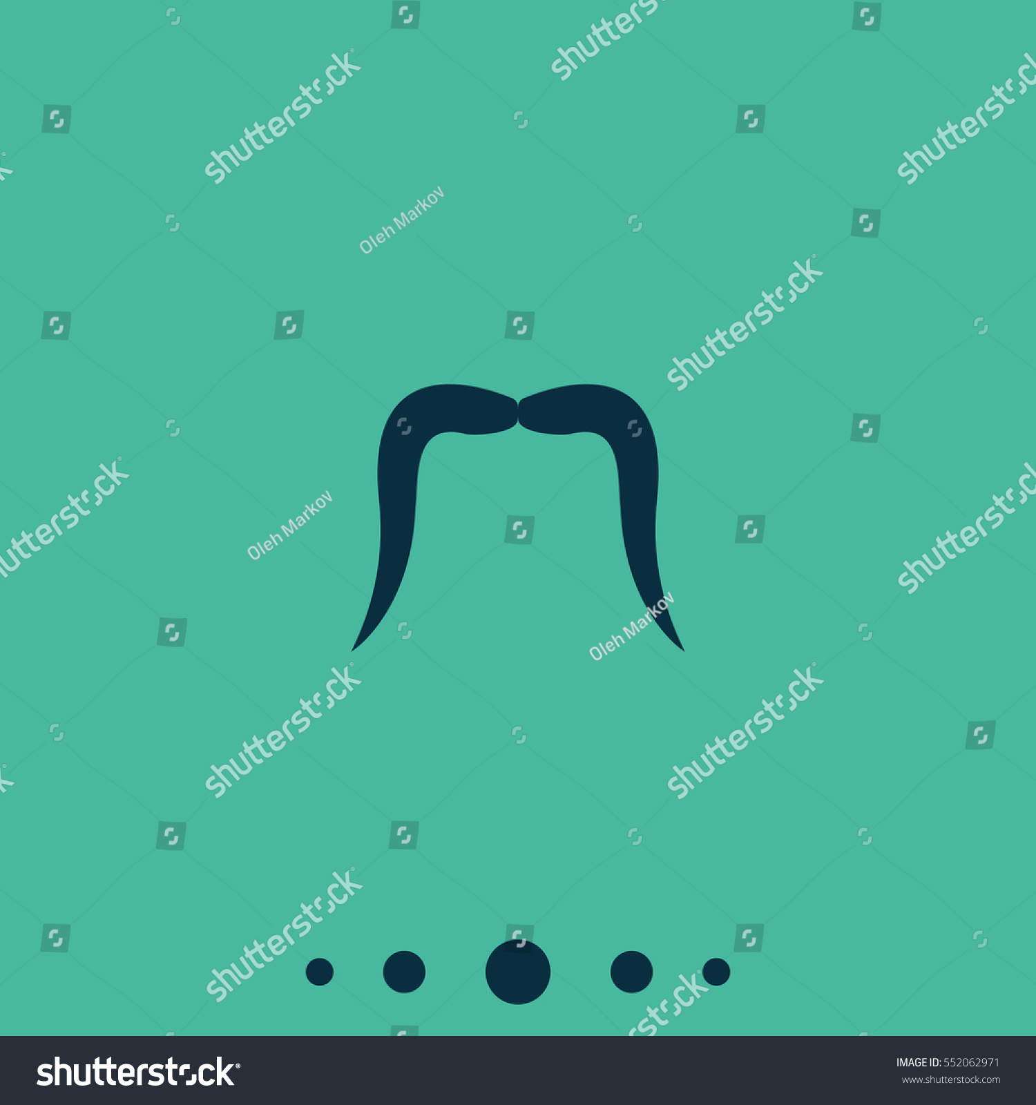 Cossack Mustache Icon Stock Vector (Royalty Free) 552062971 | Shutterstock