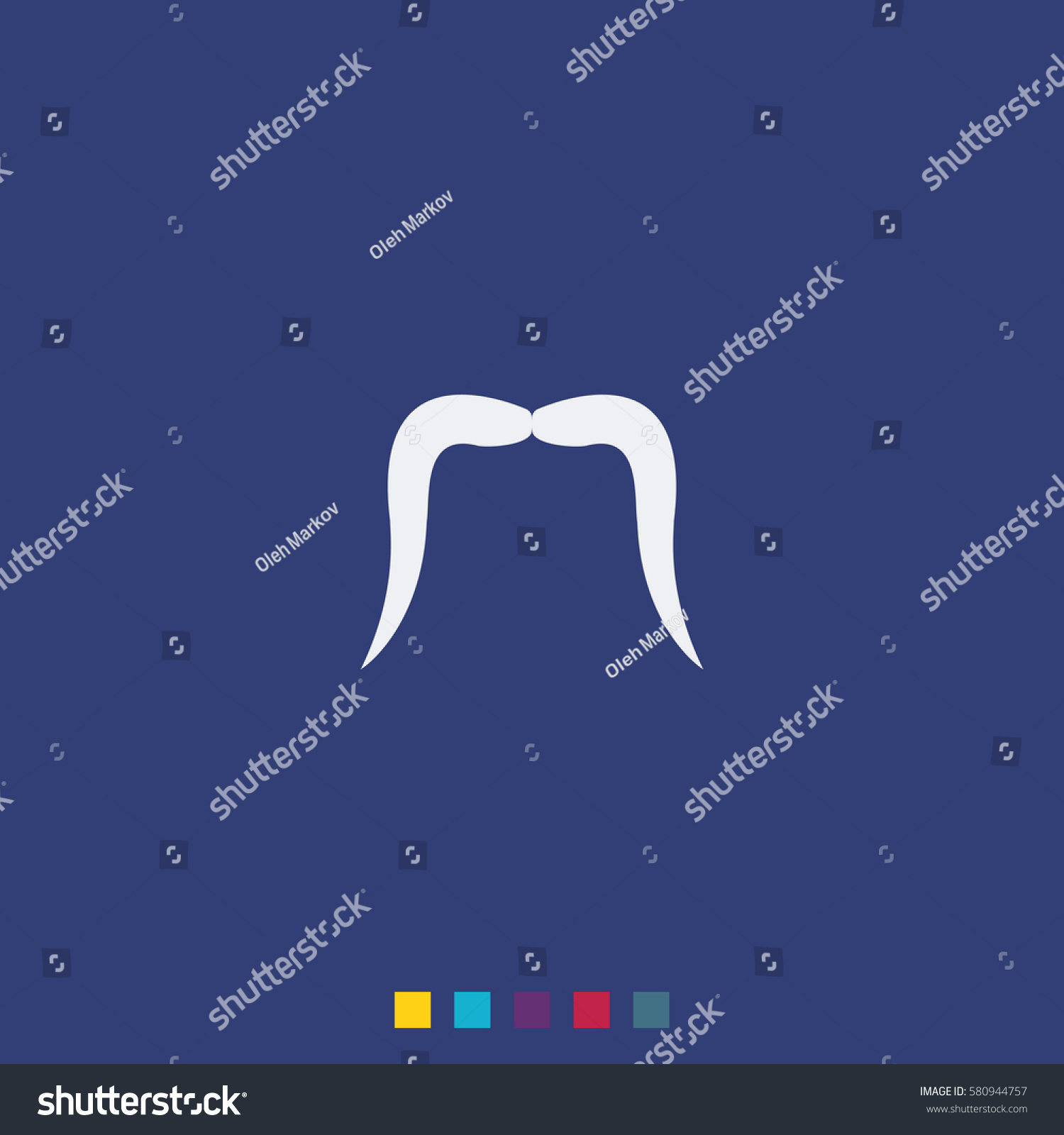 Cossack Mustache Icon Stock Vector (Royalty Free) 580944757 | Shutterstock