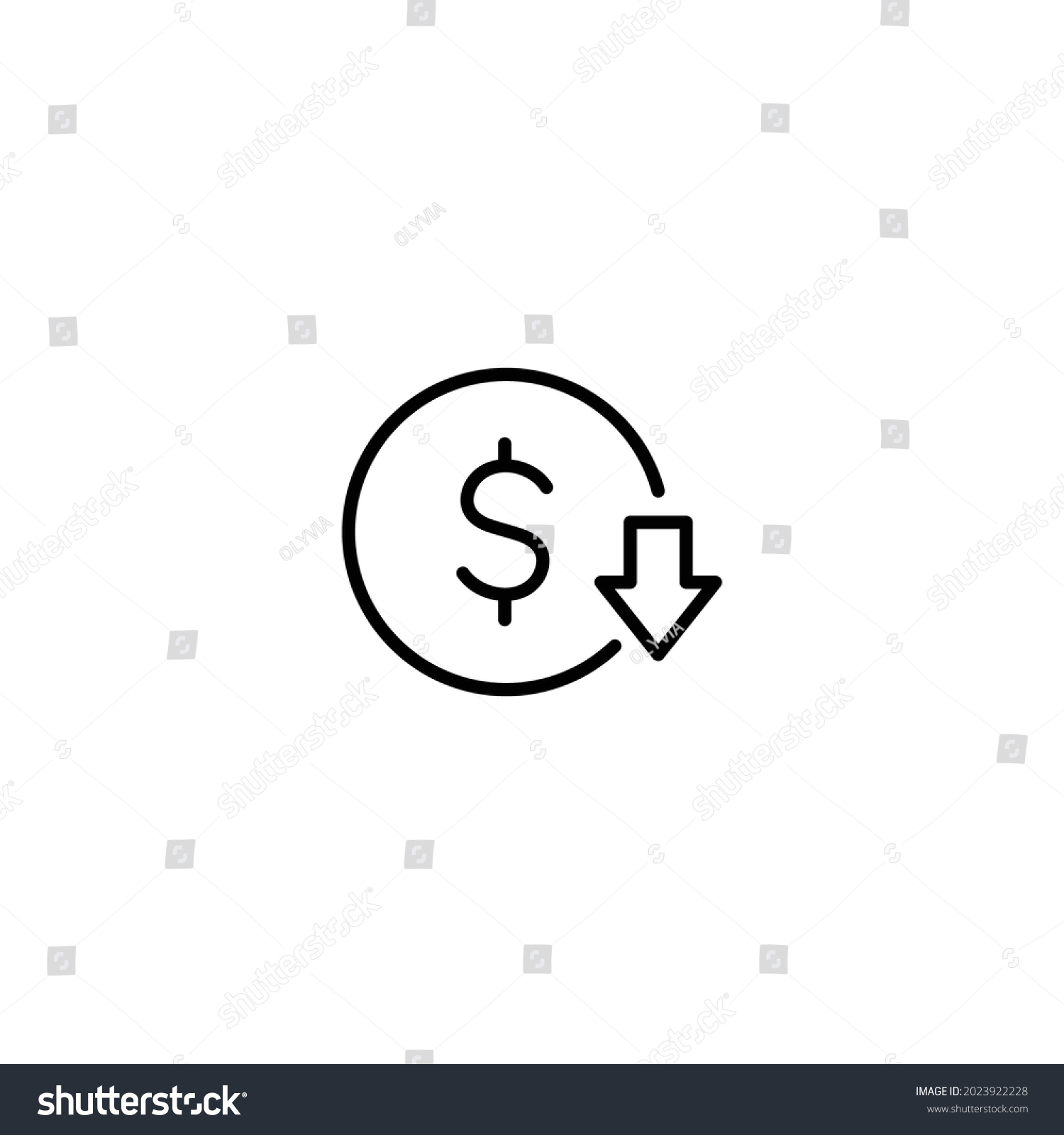 Cost Reduction Icon Cost Reduction Sign Stock Vector (Royalty Free ...