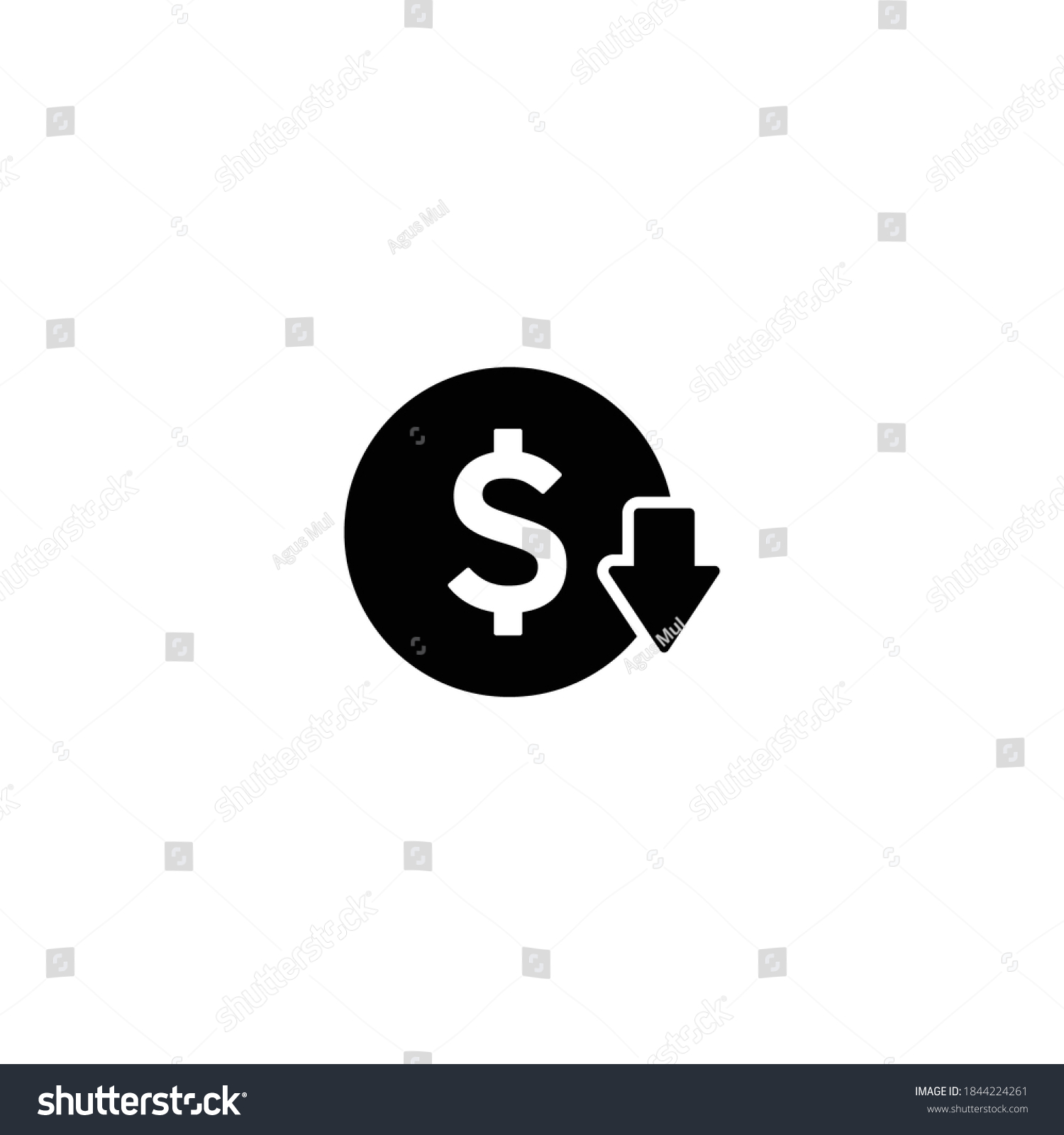 Cost Reduction Icon Vector Cost Reduction Stock Vector (Royalty Free ...