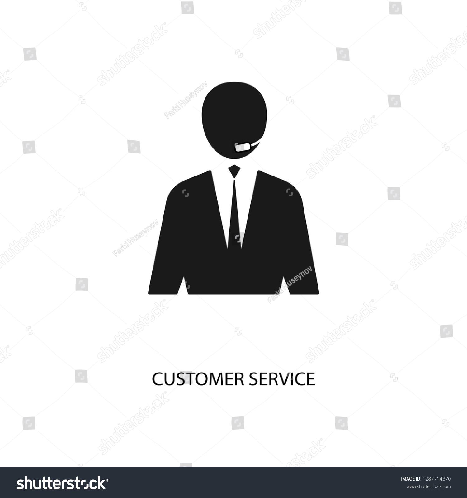 Costumer Service Vector Icon Stock Vector (Royalty Free) 1287714370 ...