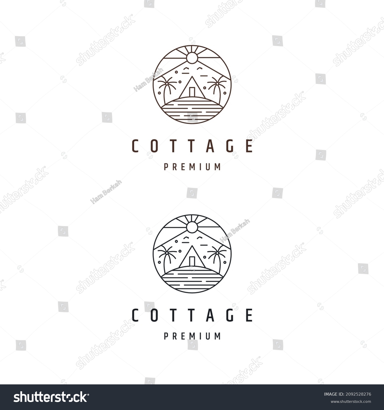 Cottage Logo Icon Design Template Stock Vector (Royalty Free ...