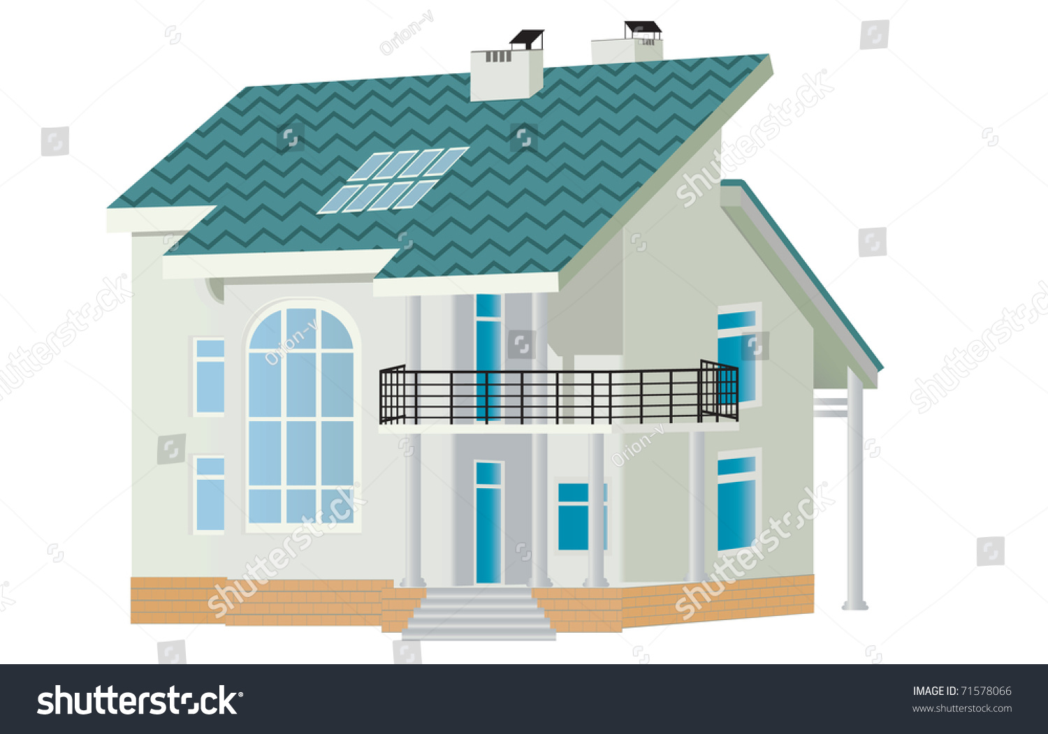 Cottage Vector Illustration Stock Vector (Royalty Free) 71578066 ...