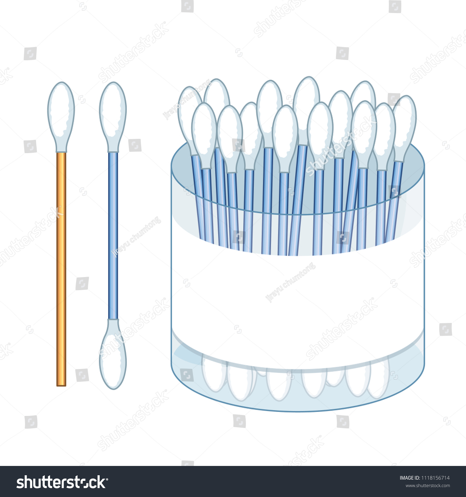 Cotton Buds Cartoon Stock Vector (Royalty Free) 1118156714 | Shutterstock