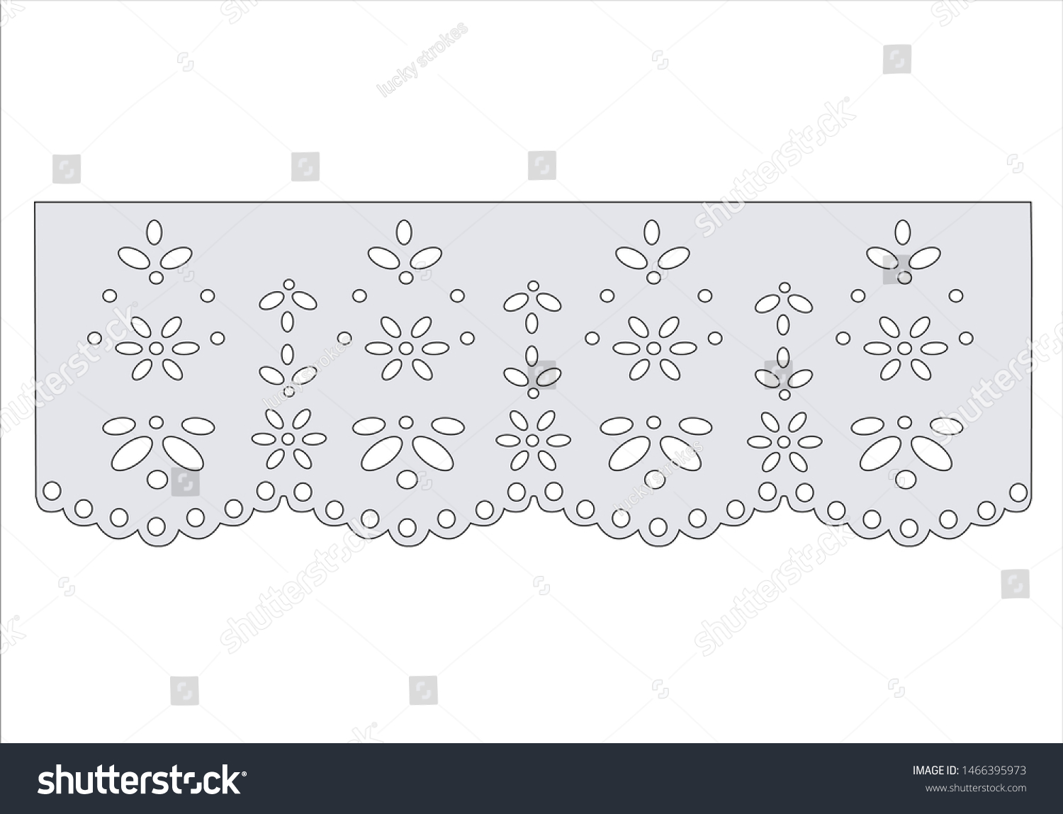 Cotton Eyelet Design Vector Draw Stock Vector (Royalty Free) 1466395973