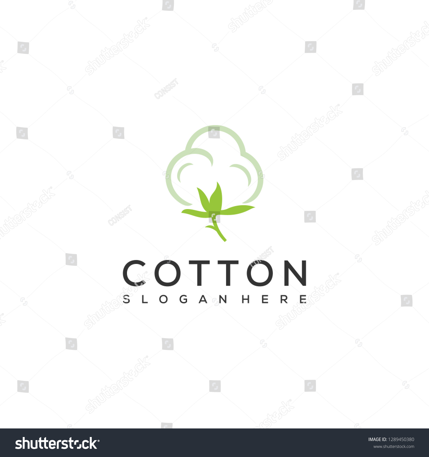 Cotton Logo Design Stock Vector (Royalty Free) 1289450380 | Shutterstock