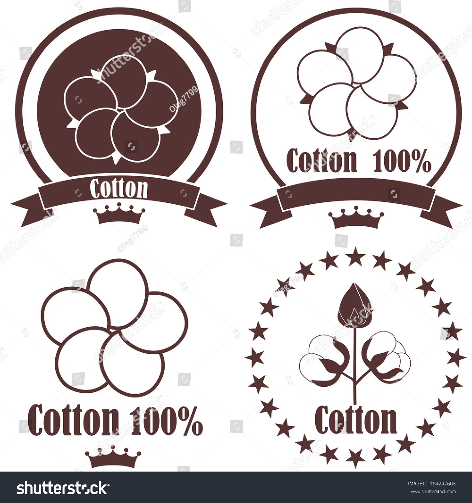 Cotton Vector Illustration Stock Vector (Royalty Free) 164247608