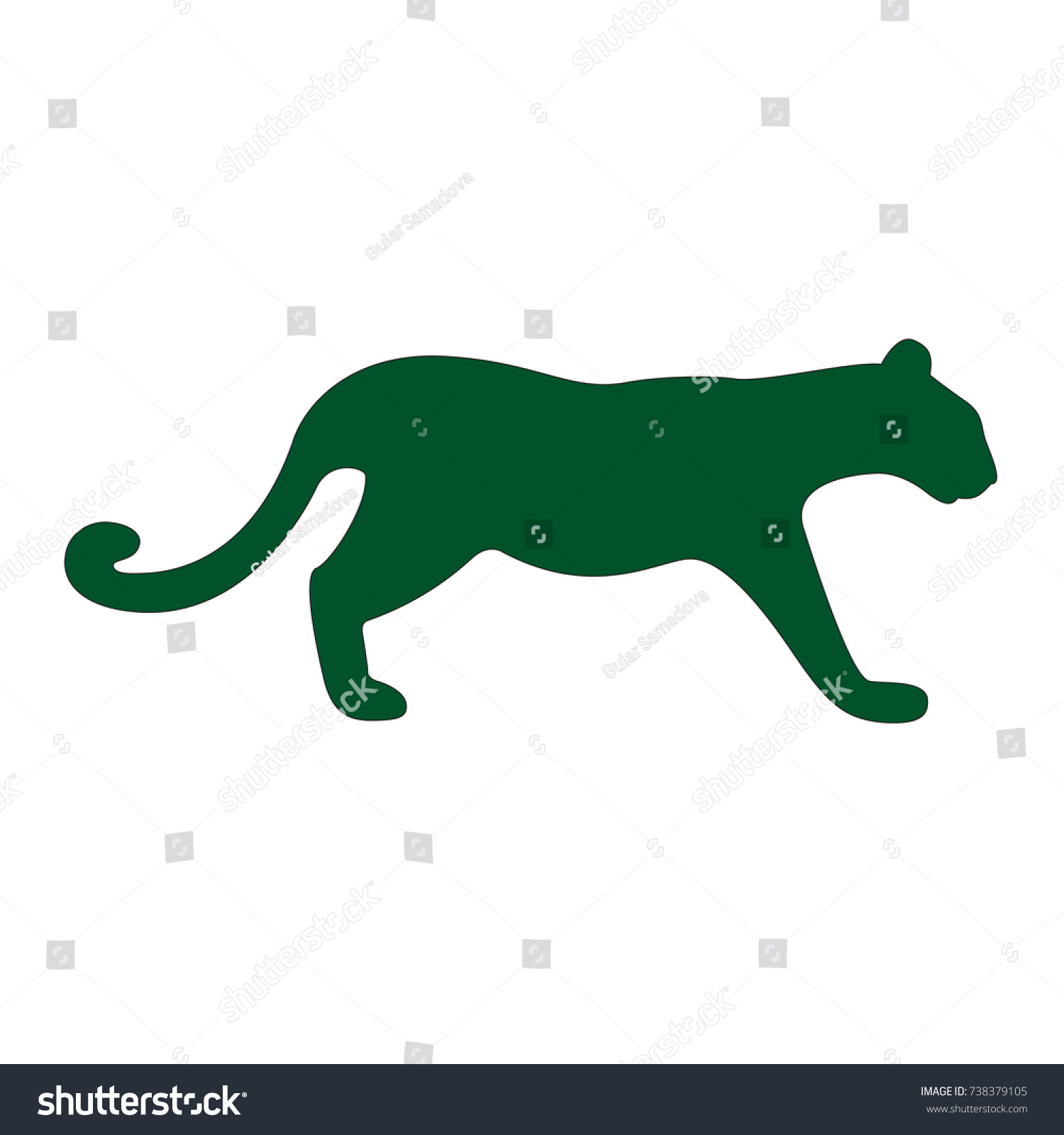 Cougar Icon Stock Vector (Royalty Free) 738379105