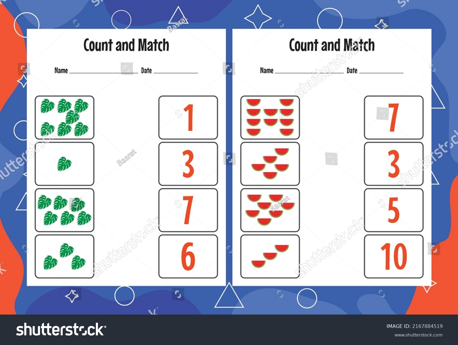 11,902 Counting matching worksheet Images, Stock Photos & Vectors ...