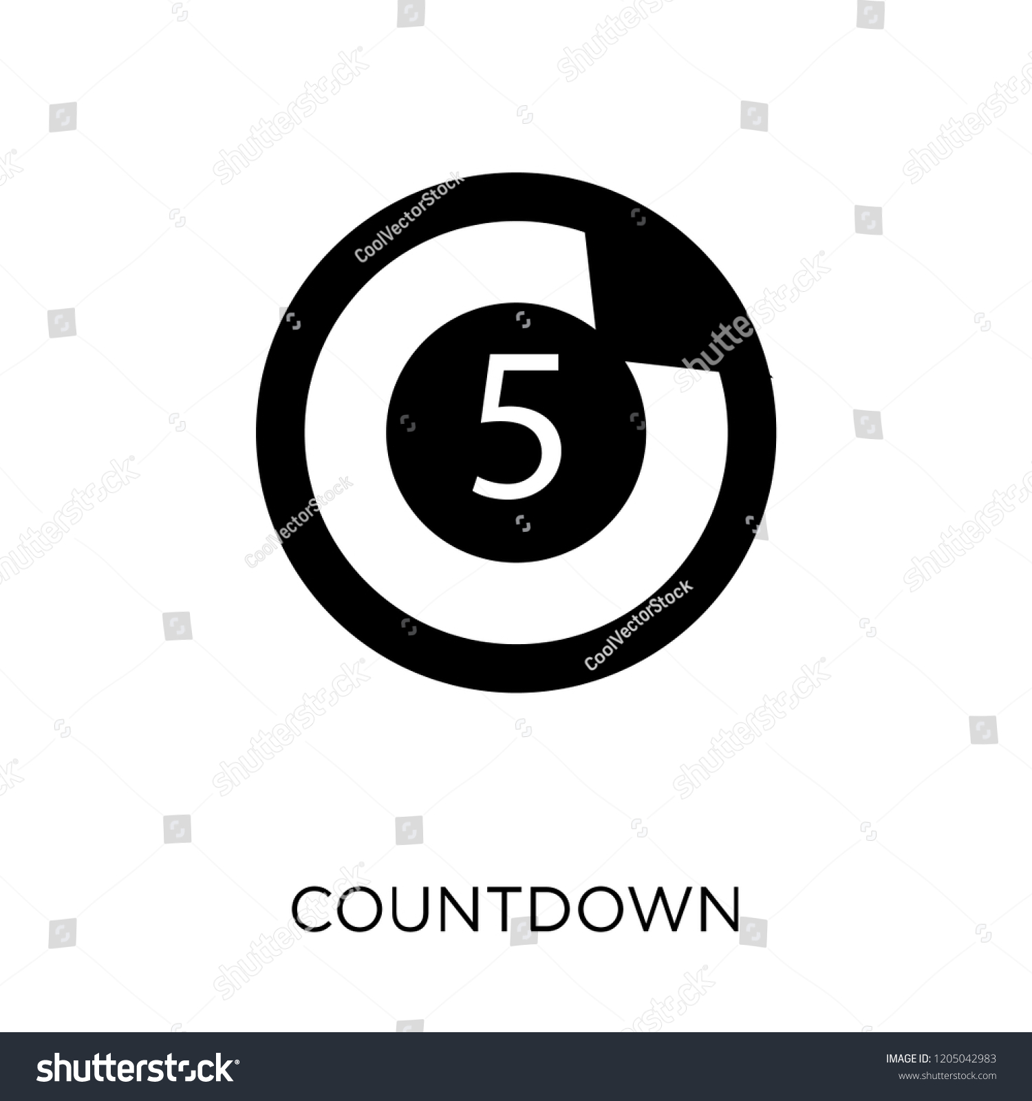 Countdown Icon Countdown Symbol Design Cinema Stock Vector (Royalty ...