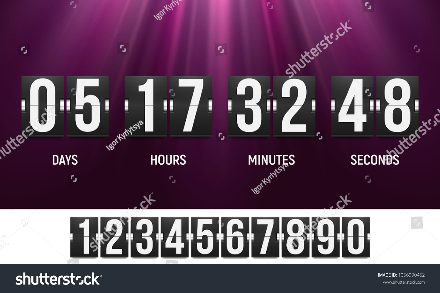 Countdown Timer Clock Counter Mechanical Scoreboard Stock Vector ... Countdown Timer Clock Counter Mechanical Scoreboard Stock Vector ...