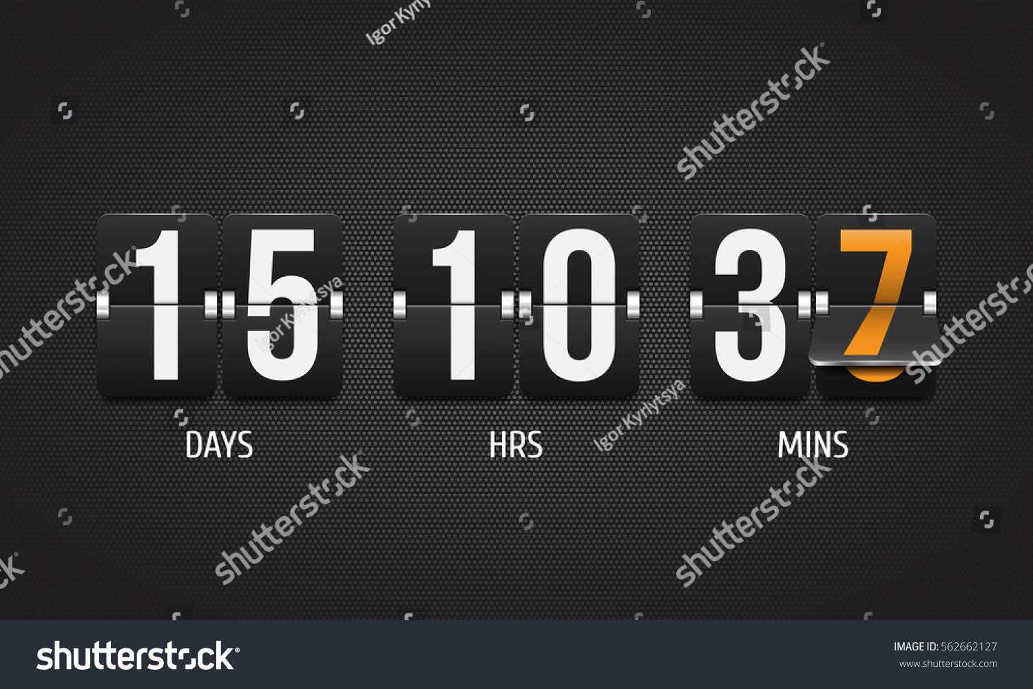 Countdown Timer Clock Counter Mechanical Scoreboard 스톡 벡터(로열티 프리 ...