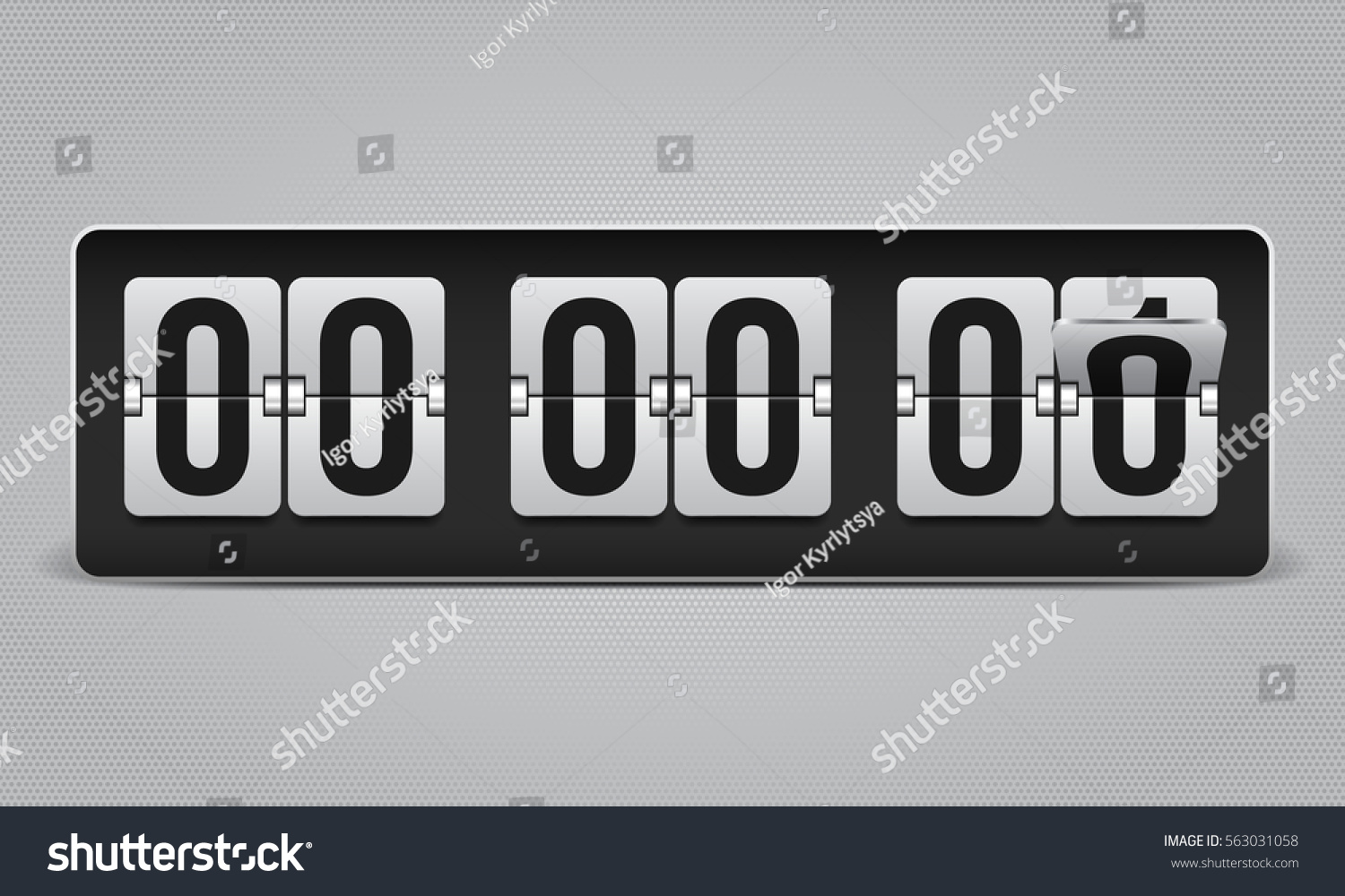 Countdown Timer Clock Counter Mechanical Scoreboard : image vectorielle ...