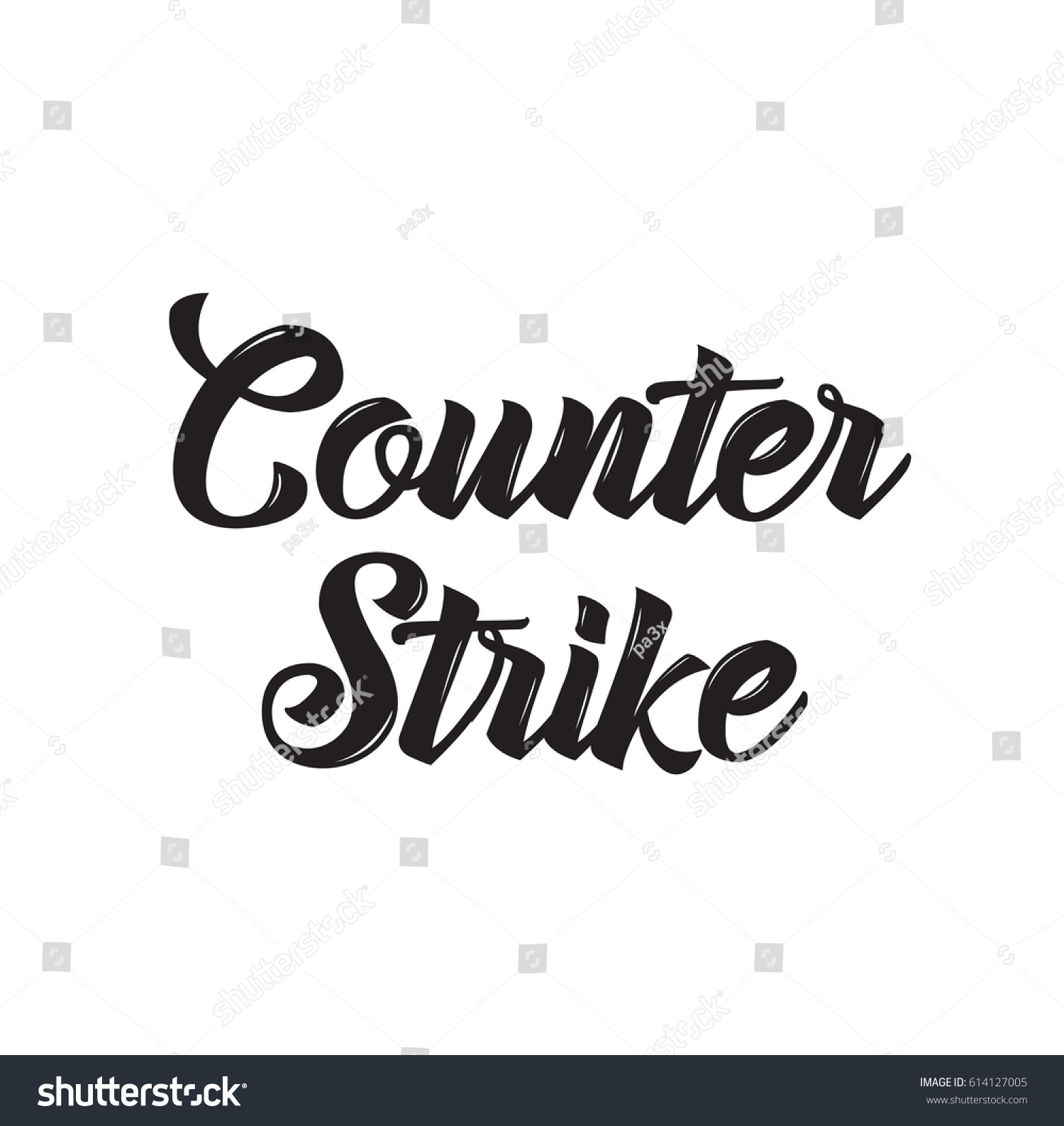 Counter Strike Text Design Vector Calligraphy: vector de stock (libre ...