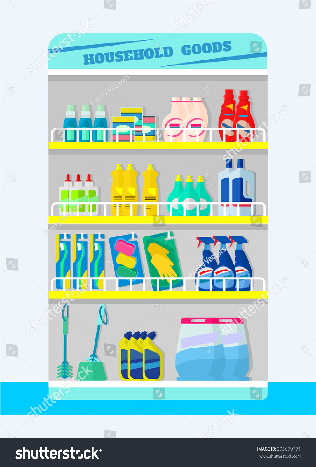 Counter Detergents Vector Flat Illustration Stock Vector (Royalty Free ...