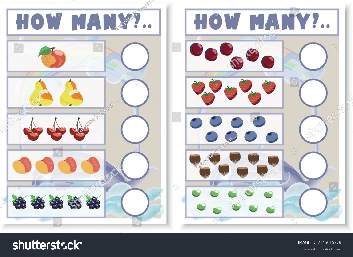 Counting Educational Children Game Math Activity Stock Vector (Royalty ...