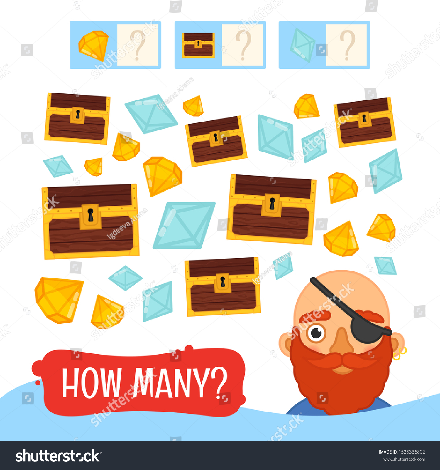 Counting Educational Children Game Math Kids Stock Vector (Royalty Free ...
