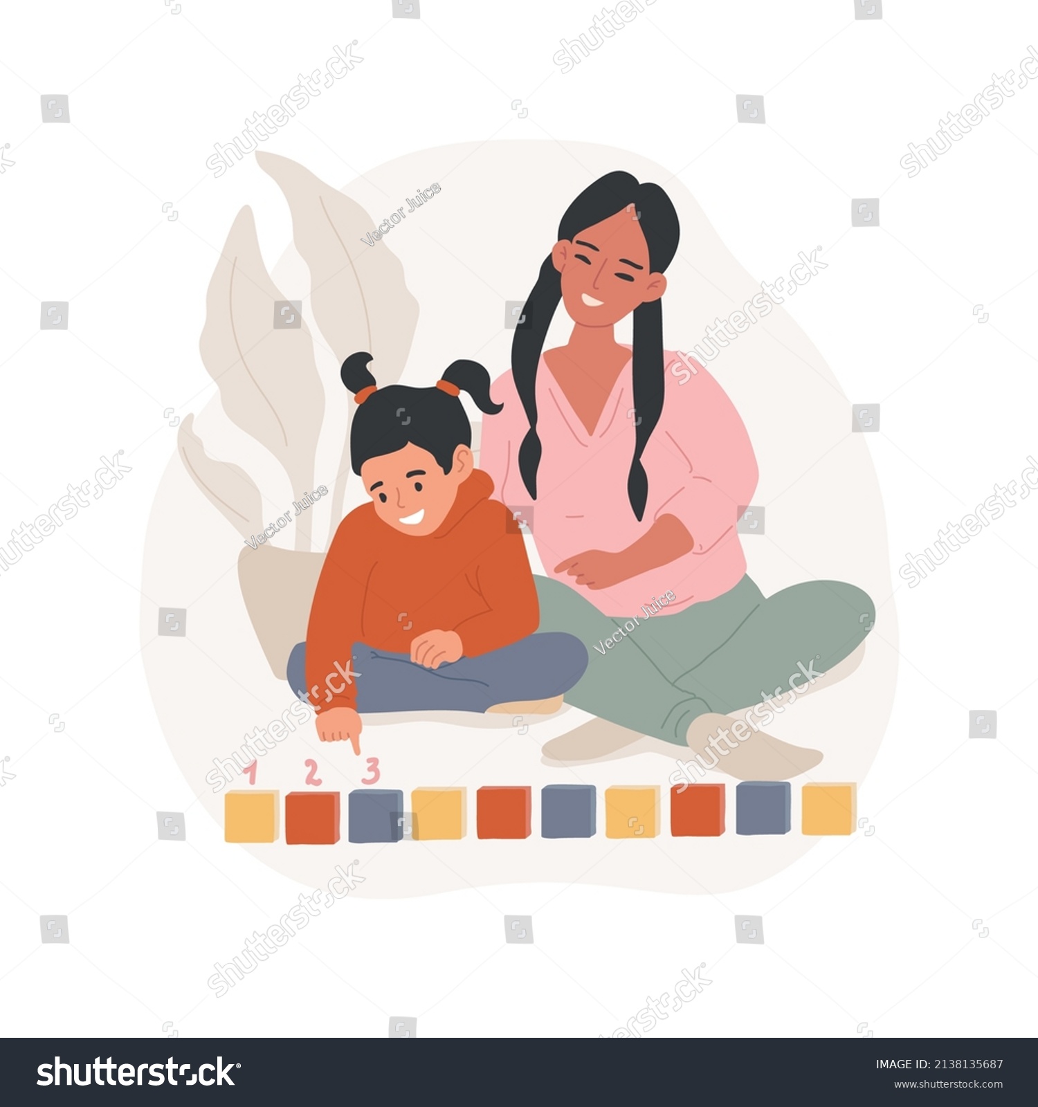Counting Objects Isolated Cartoon Vector Illustration Stock Vector ...