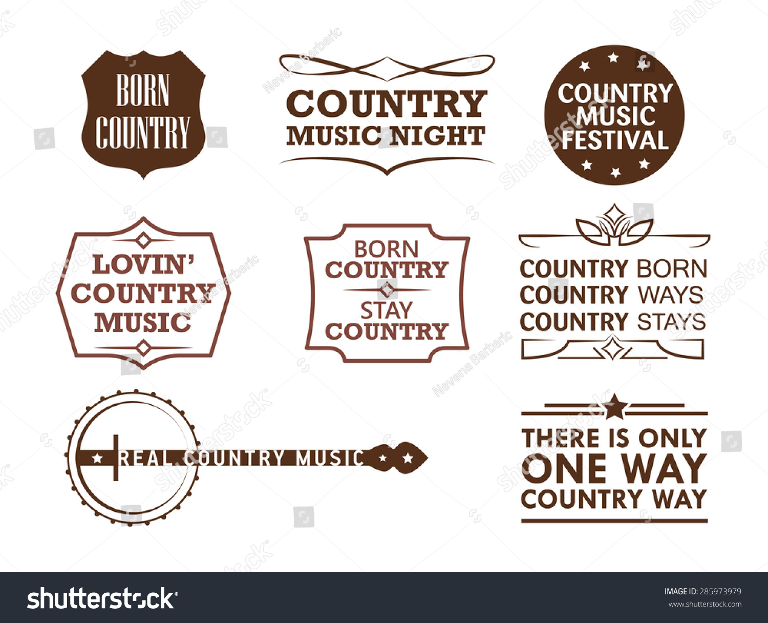 Country Quotes Stock Vector (Royalty Free) 285973979 - Shutterstock