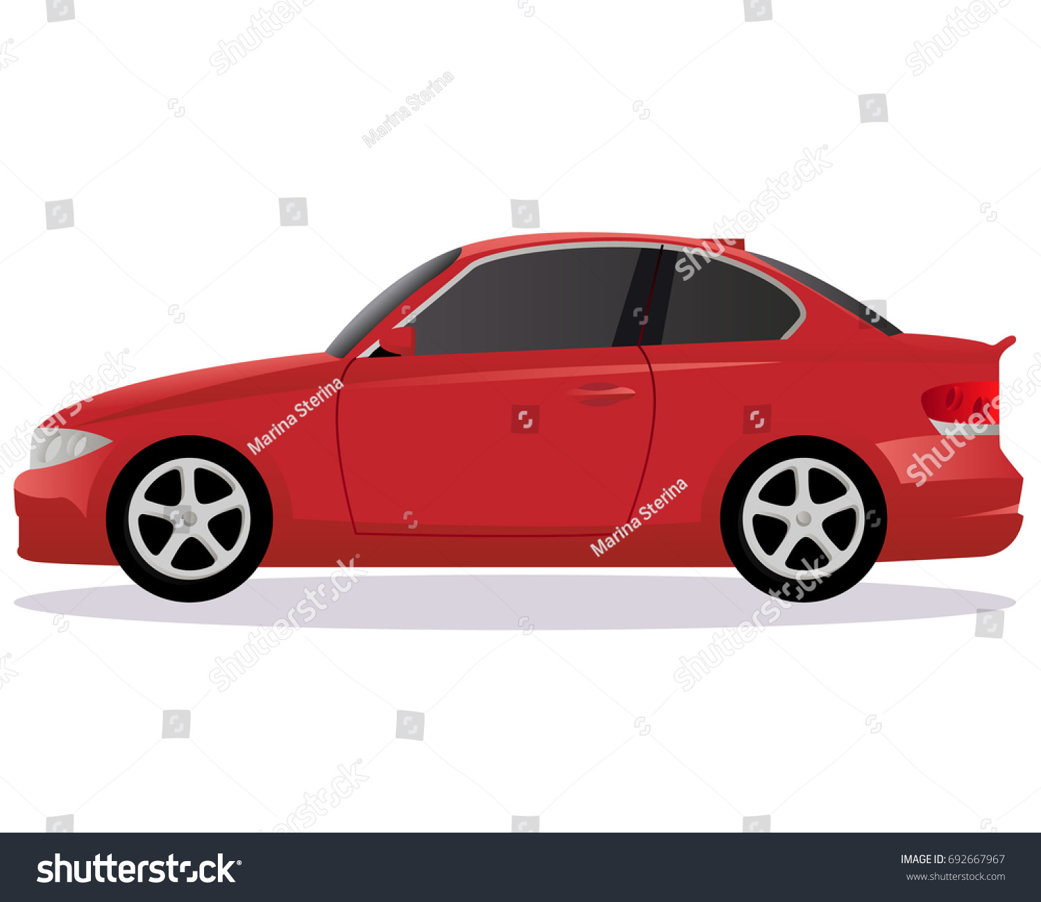 Coupe Car Body Type Vector Illustration Stock Vector (Royalty Free ...