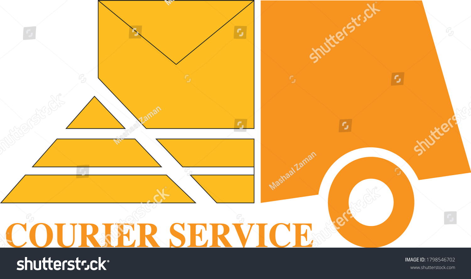 Courier Service Logo Design Idea Stock Vector (Royalty Free) 1798546702