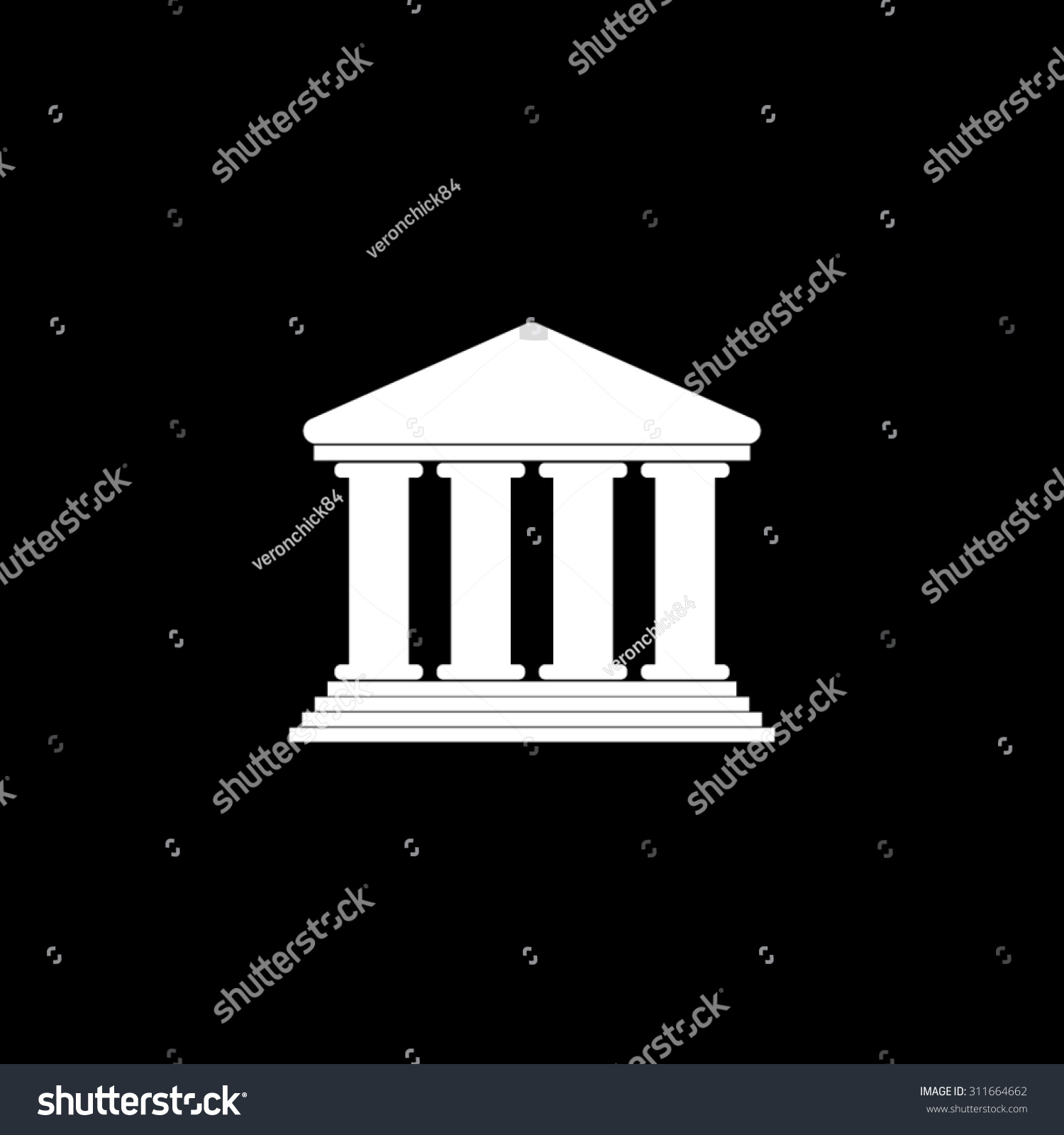 Court Building Vector Icon Stock Vector (Royalty Free) 311664662 ...