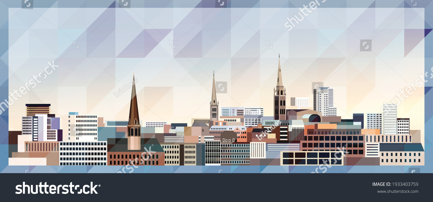 Coventry Skyline Vector Colorful Poster On Stock Vector (Royalty Free ...