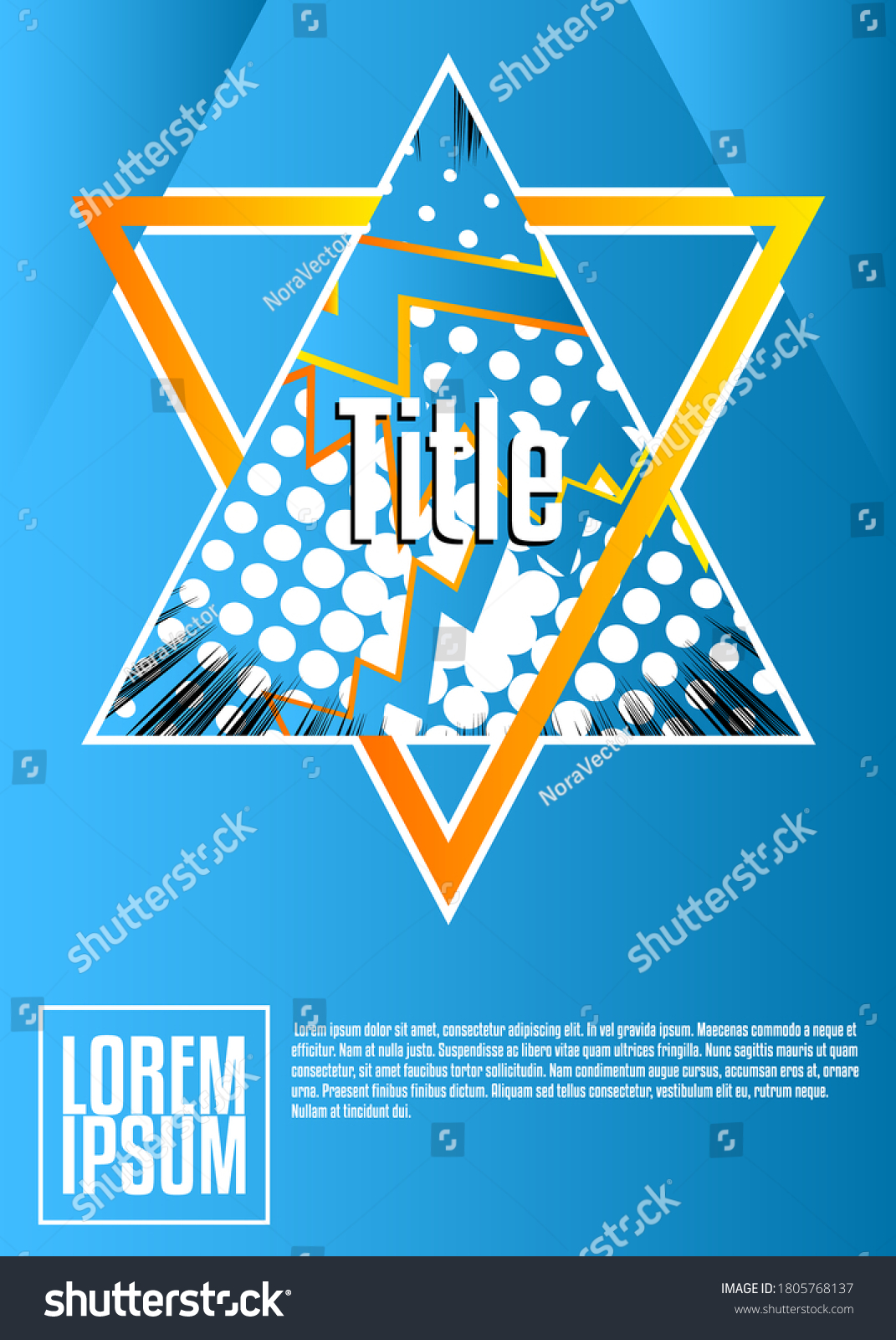 Cover Design Template Comic Book Elements Stock Vector (Royalty Free ...