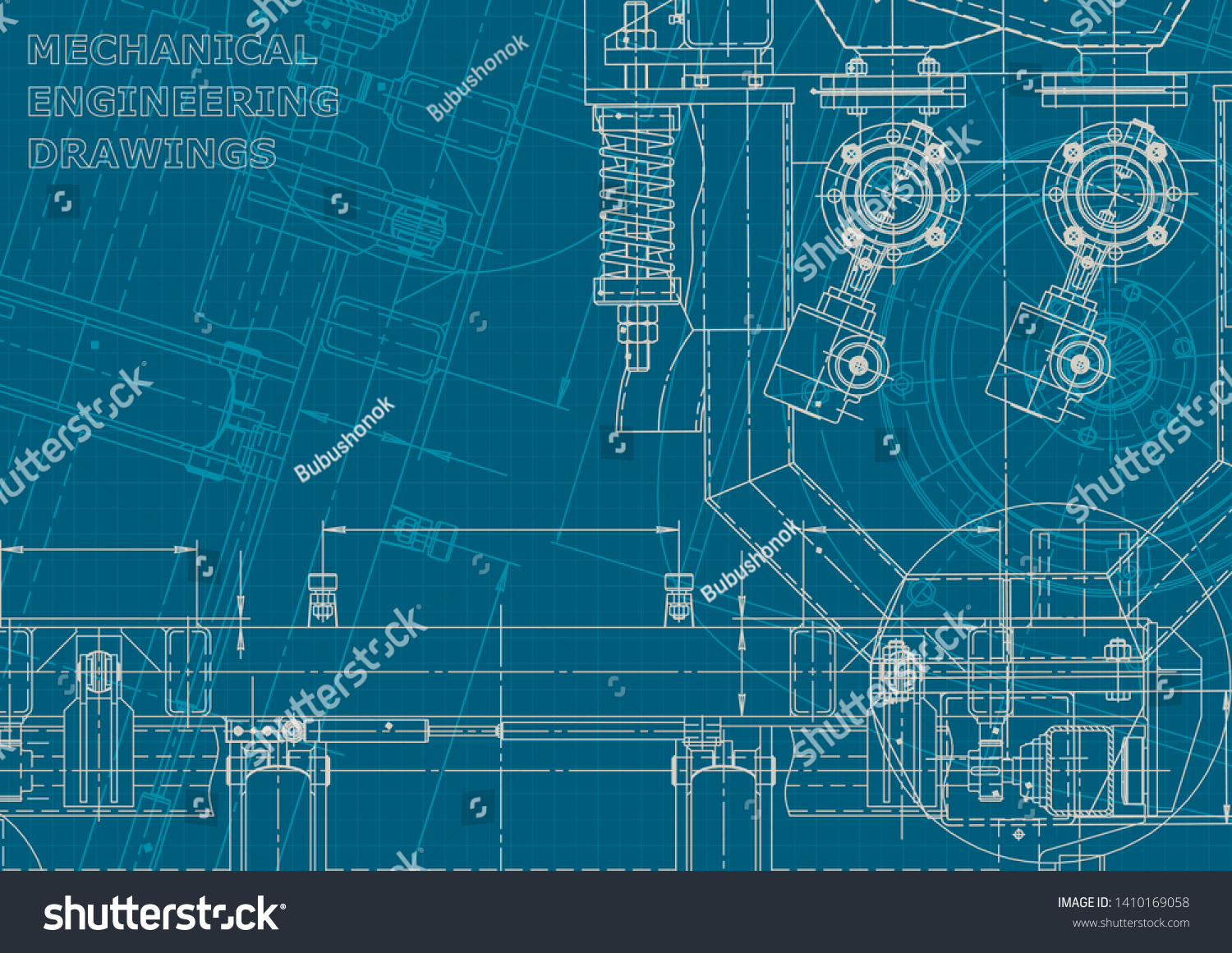 Cover Flyer Banner Background Engineering Drawing Stock Vector (Royalty ...