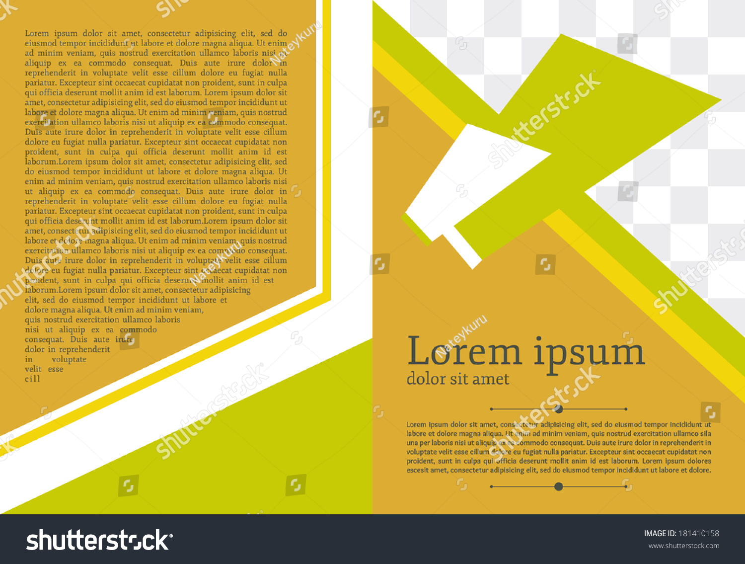 Cover Template Front Back Page Green Stock Vector (Royalty Free ...