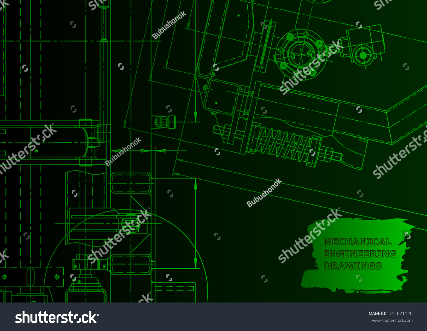 Tapa. Dibujo de ingeniería de vectores.: vector de stock (libre de ...