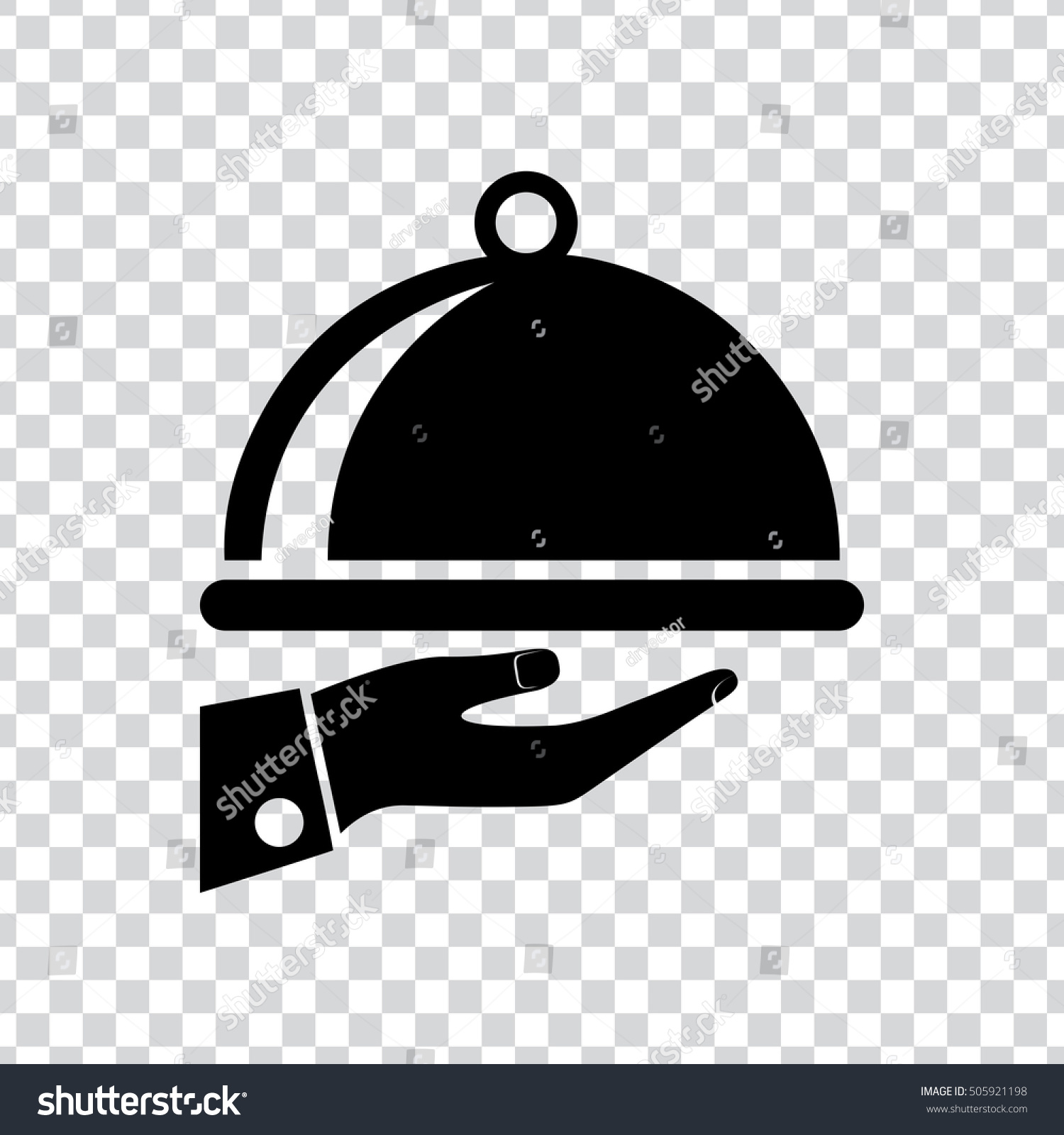 Covered Plate Icon Stock Vector (Royalty Free) 505921198 | Shutterstock