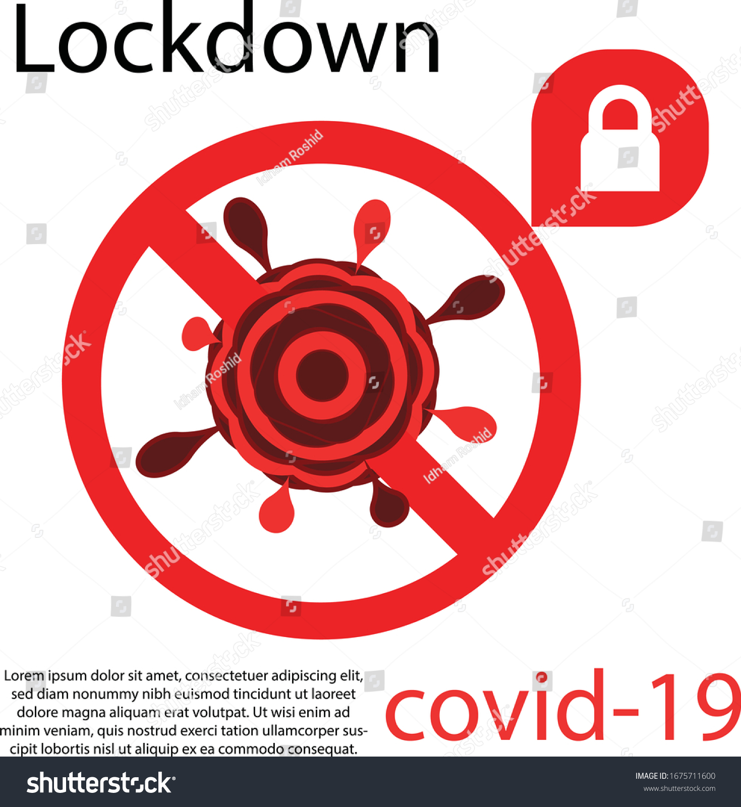 Afiche del bloqueo del movimiento de: vector de stock (libre de ...