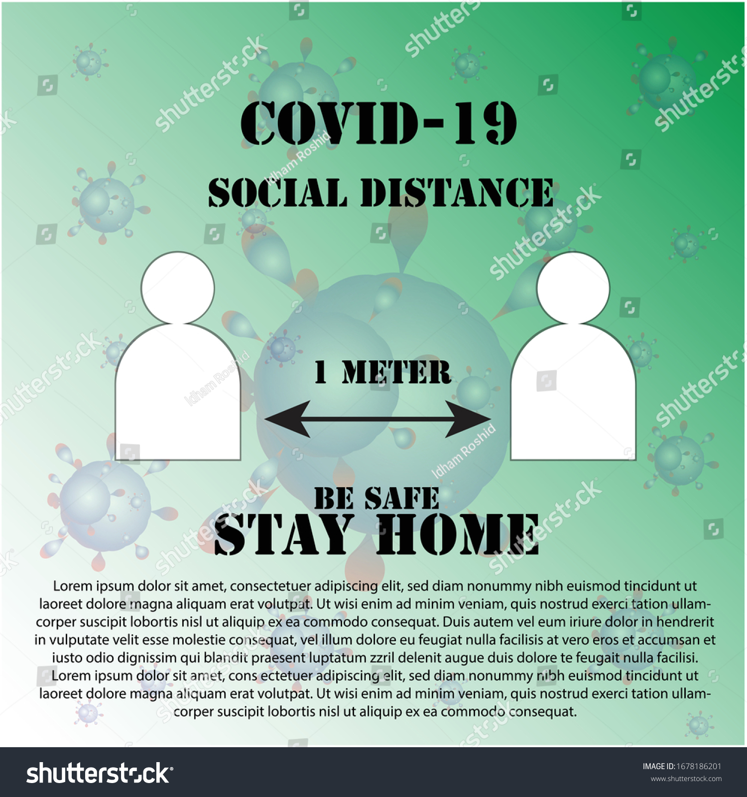 Covid19 Disease Movement Lockdown Poster Stock Vector (Royalty Free ...